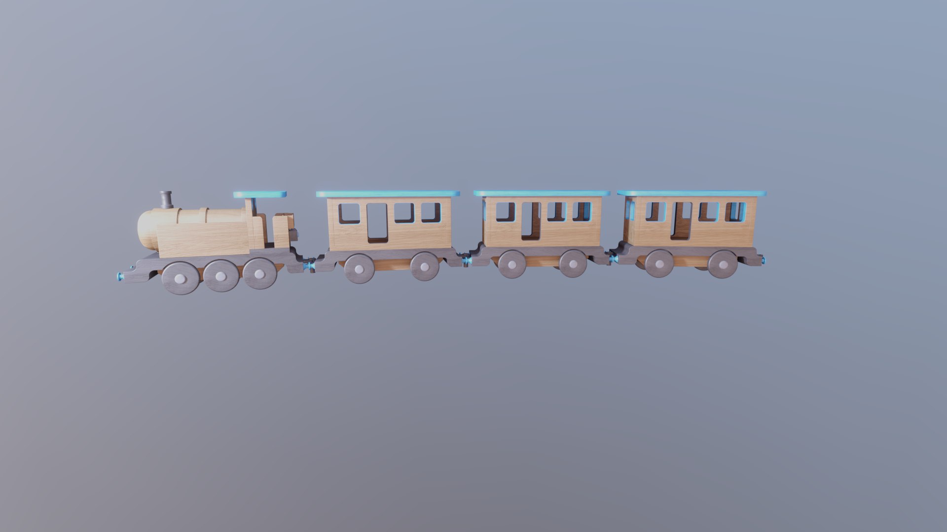 WOODEN LITTLE TRAIN And CARRIAGES BUNDLE - RogueFilmProductions 3D ...