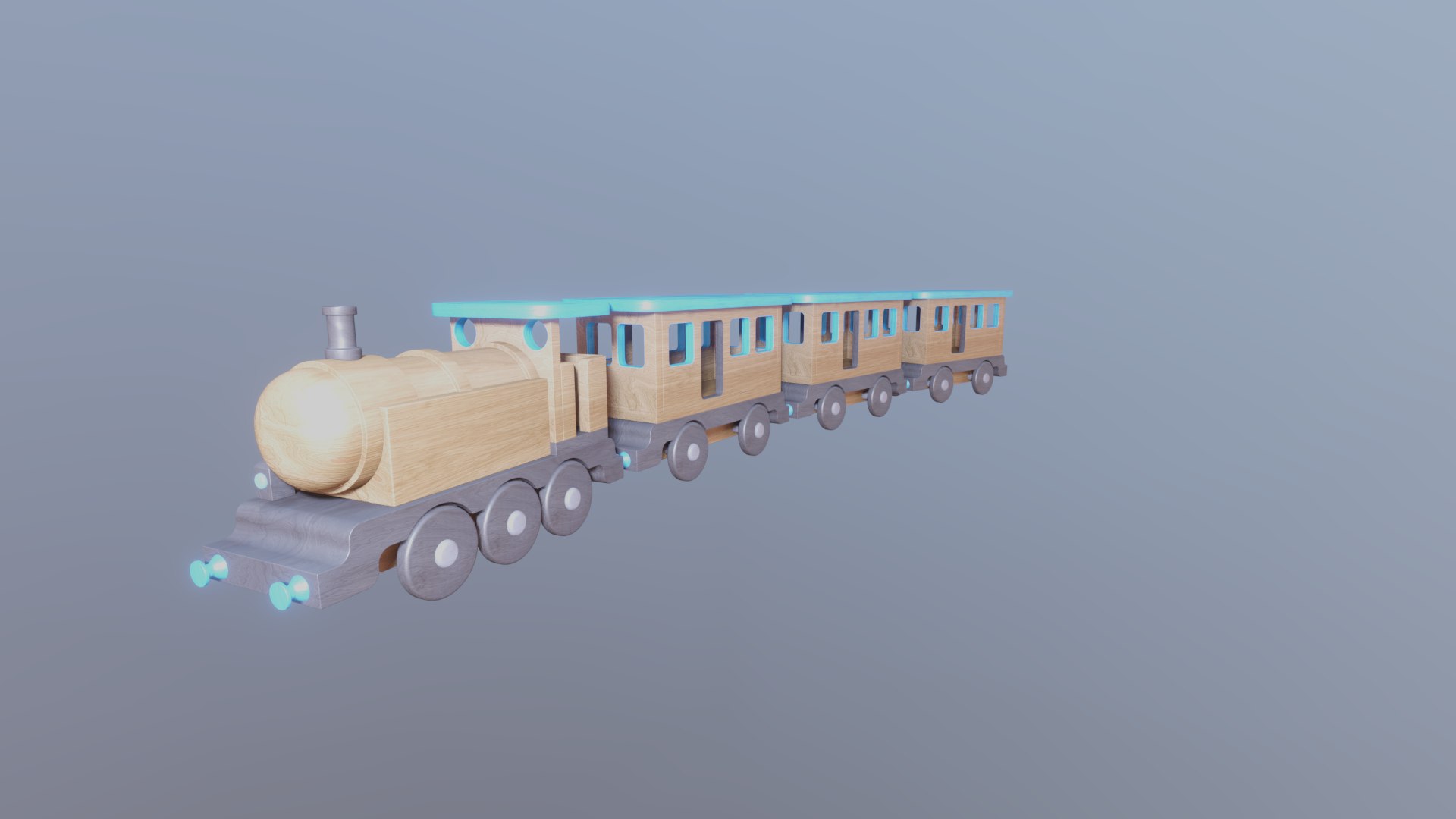 WOODEN LITTLE TRAIN And CARRIAGES BUNDLE - RogueFilmProductions 3D ...