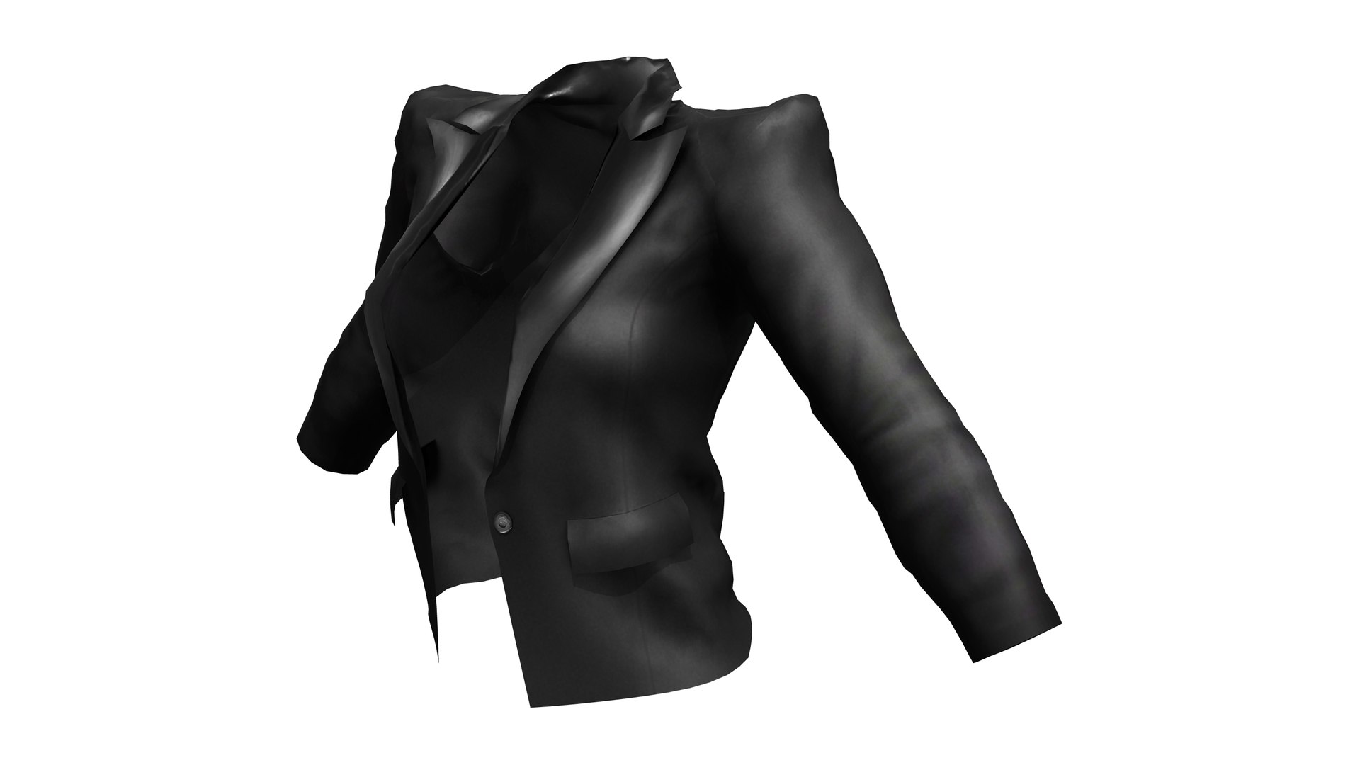 3D Strong Power Shoulder Blazer Jacket Model - TurboSquid 1904335