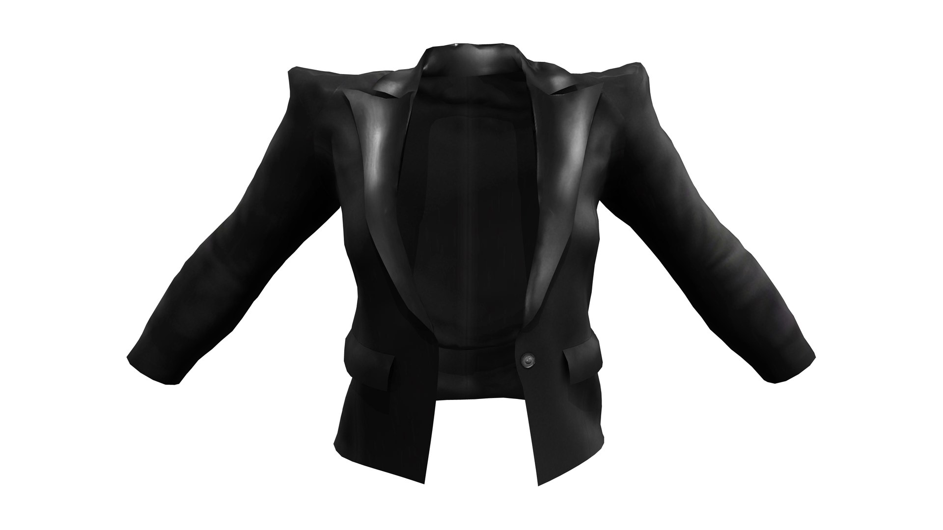 3D Strong Power Shoulder Blazer Jacket model - TurboSquid 1904335