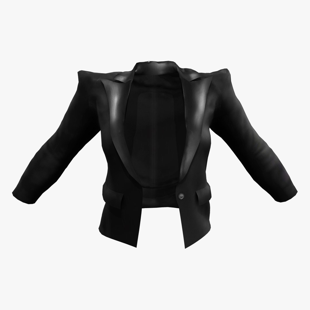 3D Strong Power Shoulder Blazer Jacket Model - TurboSquid 1904335