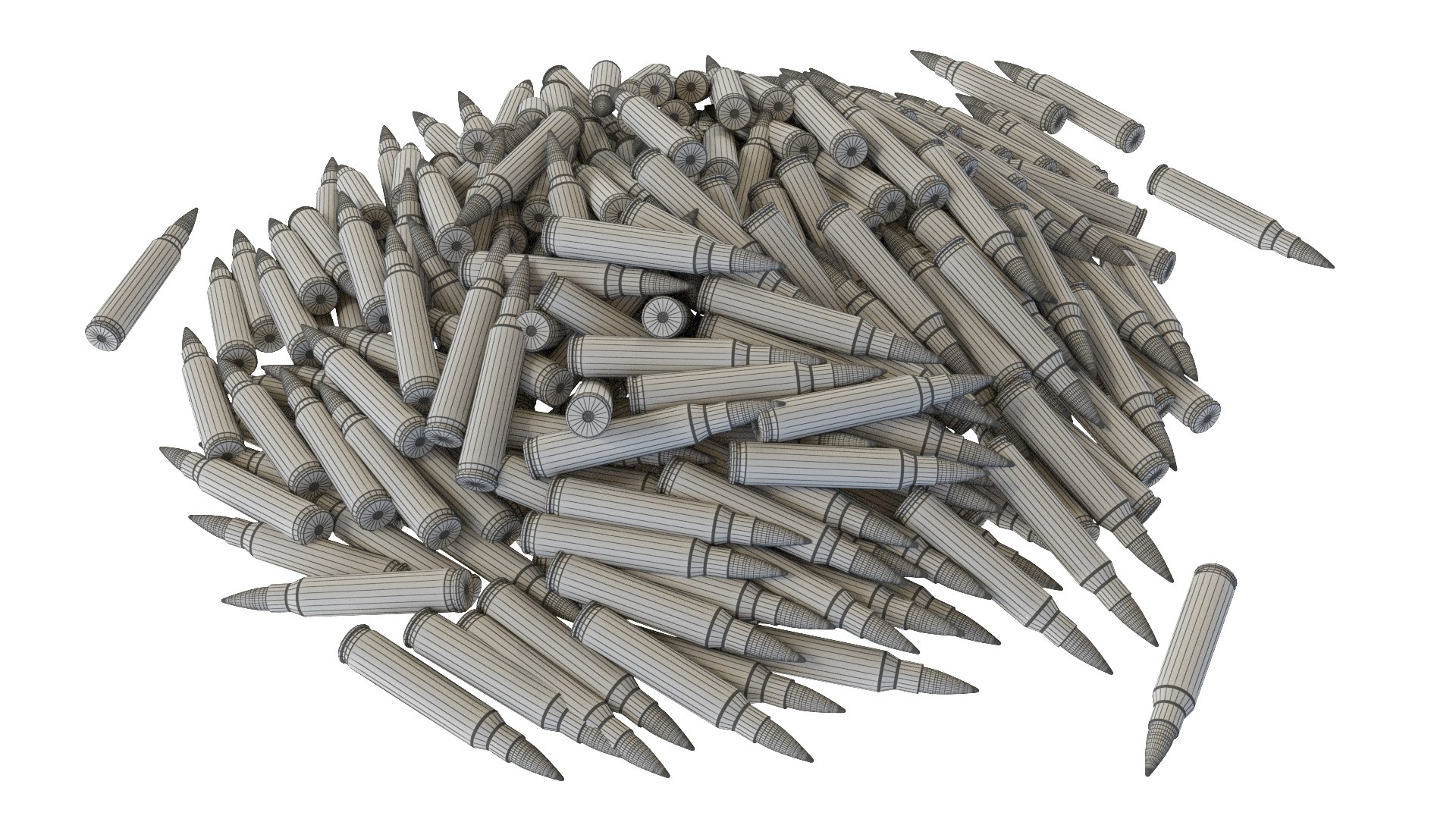 3D Bullets Pile In The Floor 2 - TurboSquid 2003627