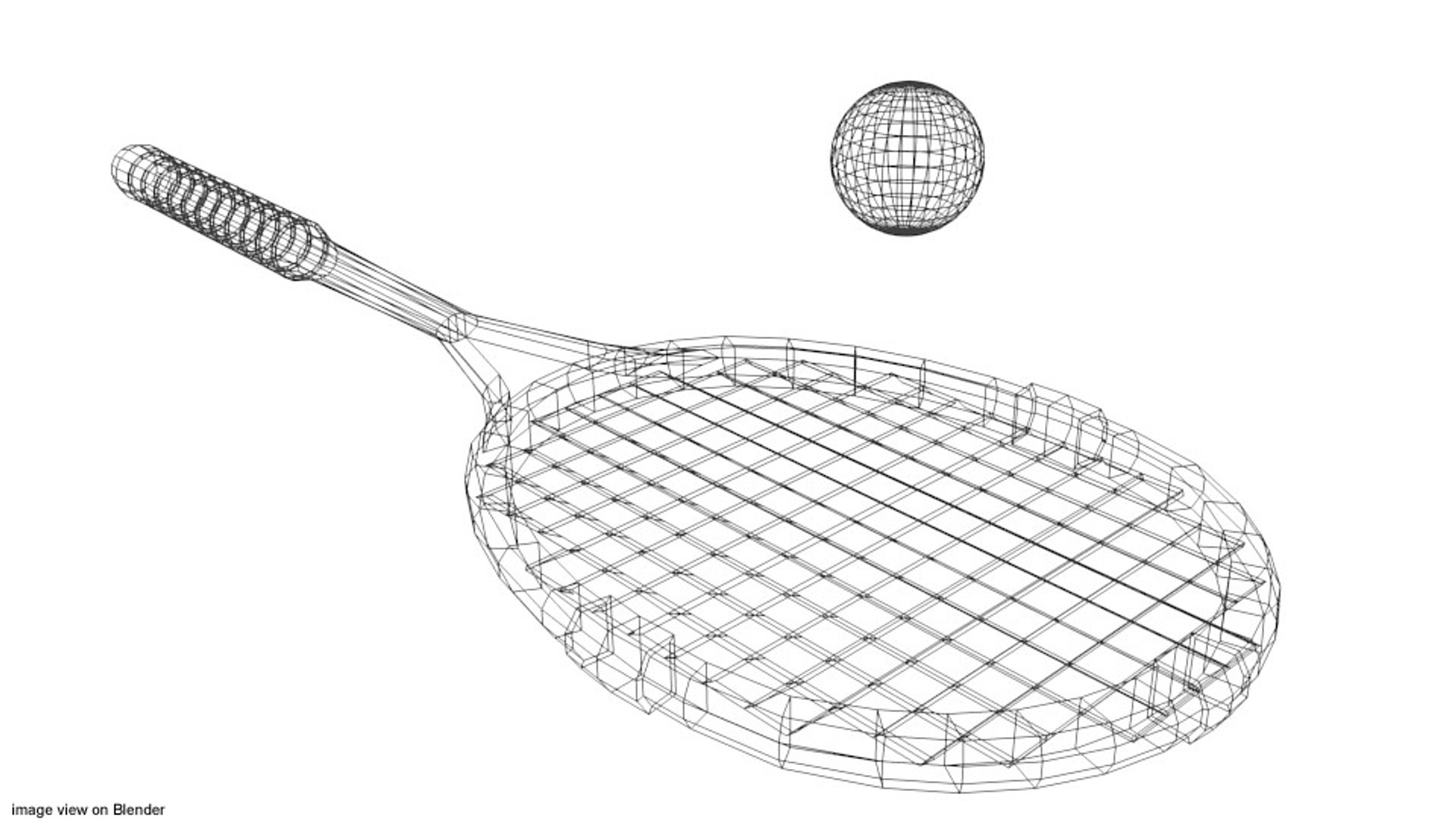 3d model squash sport equipment