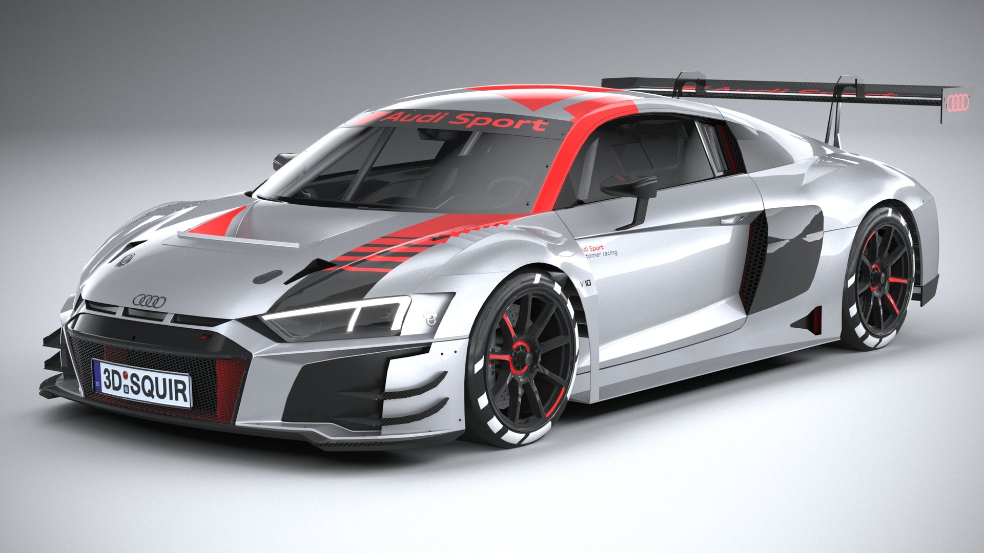 Audi R8 LMS GT3 2020 Lowpoly 3D Model - TurboSquid 1718156