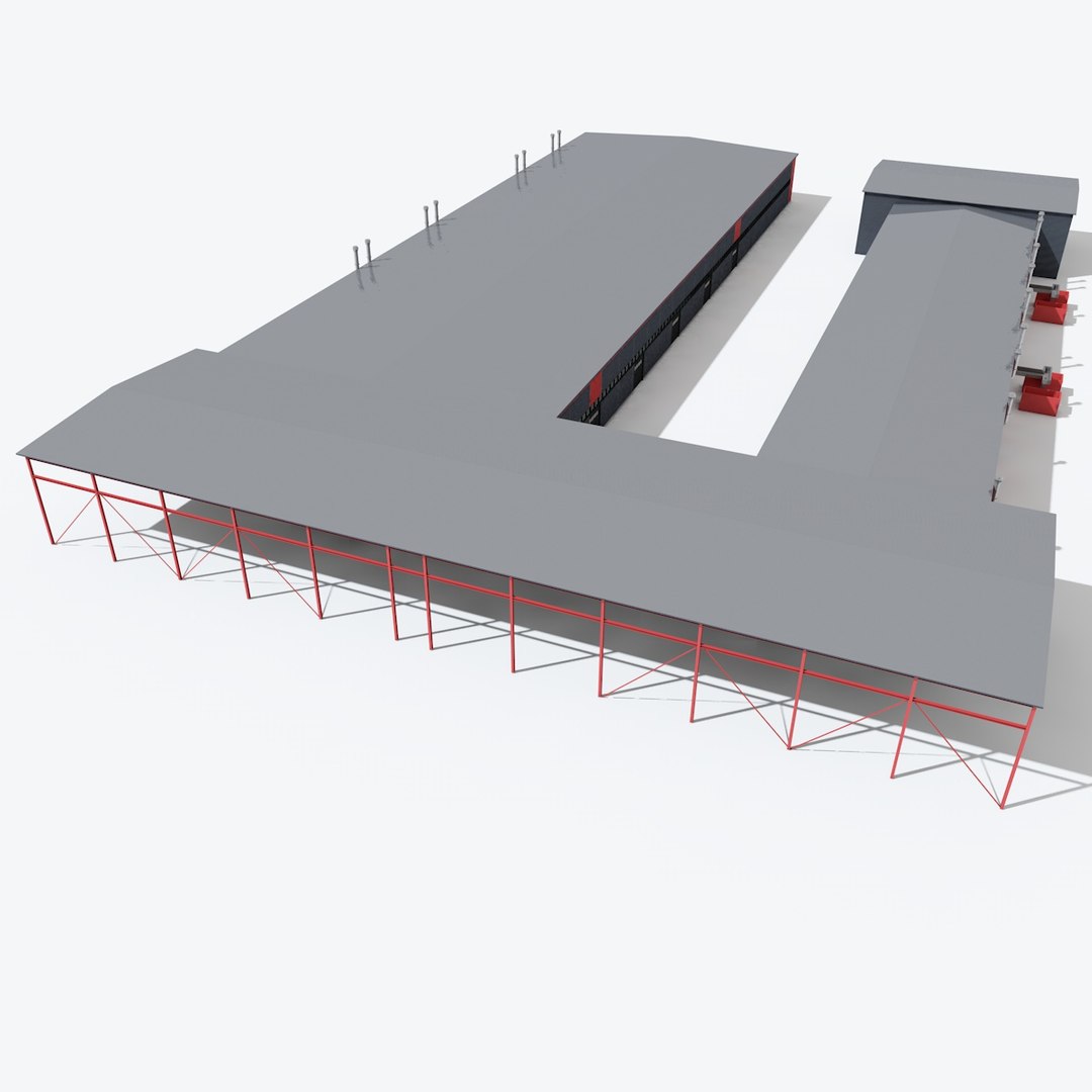 Recycling Waste Sorting Building 3D - TurboSquid 1291396