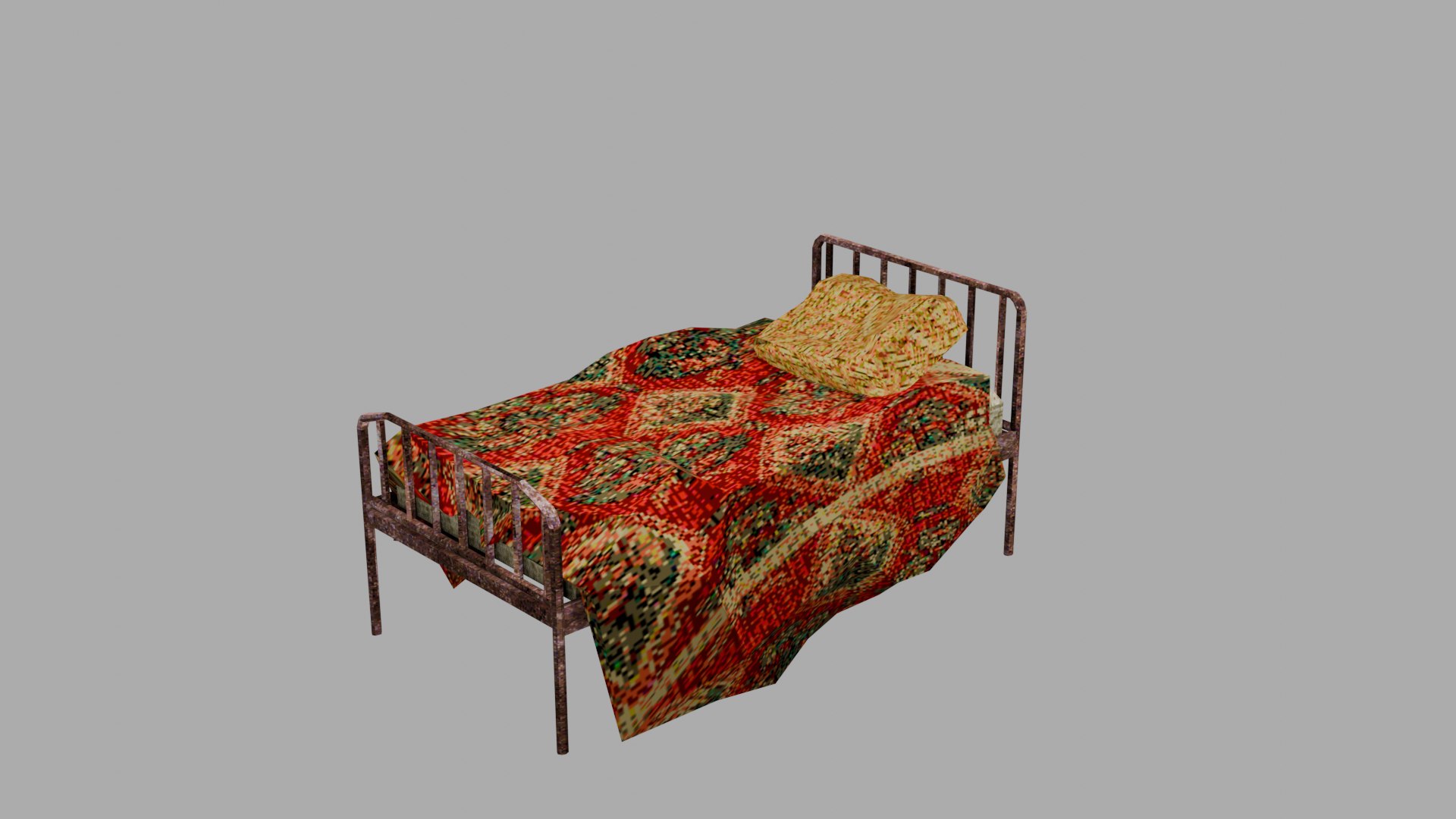 3D Model Lowpoly Retro Beds In Psx Ancient Style - TurboSquid 2257879