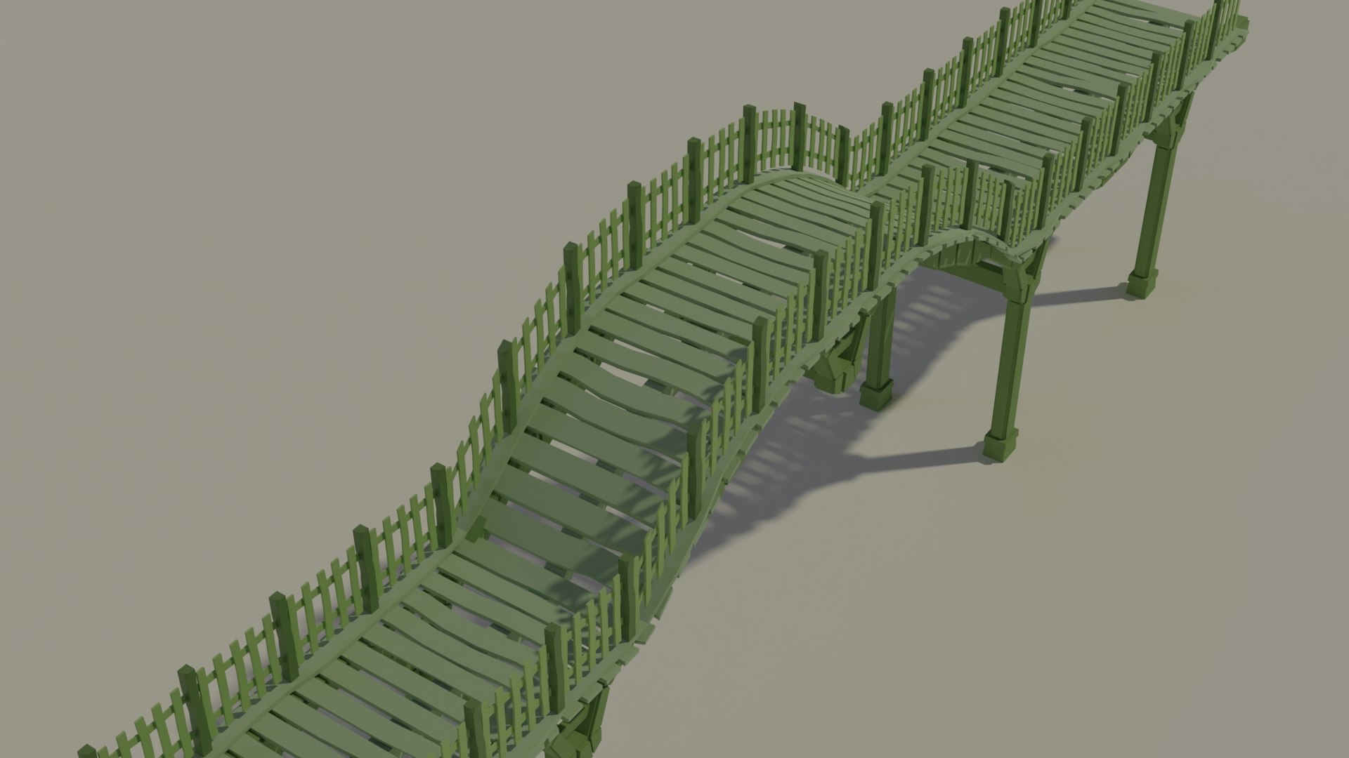 Low Poly Wooden Bridge 3D Model - TurboSquid 1939215
