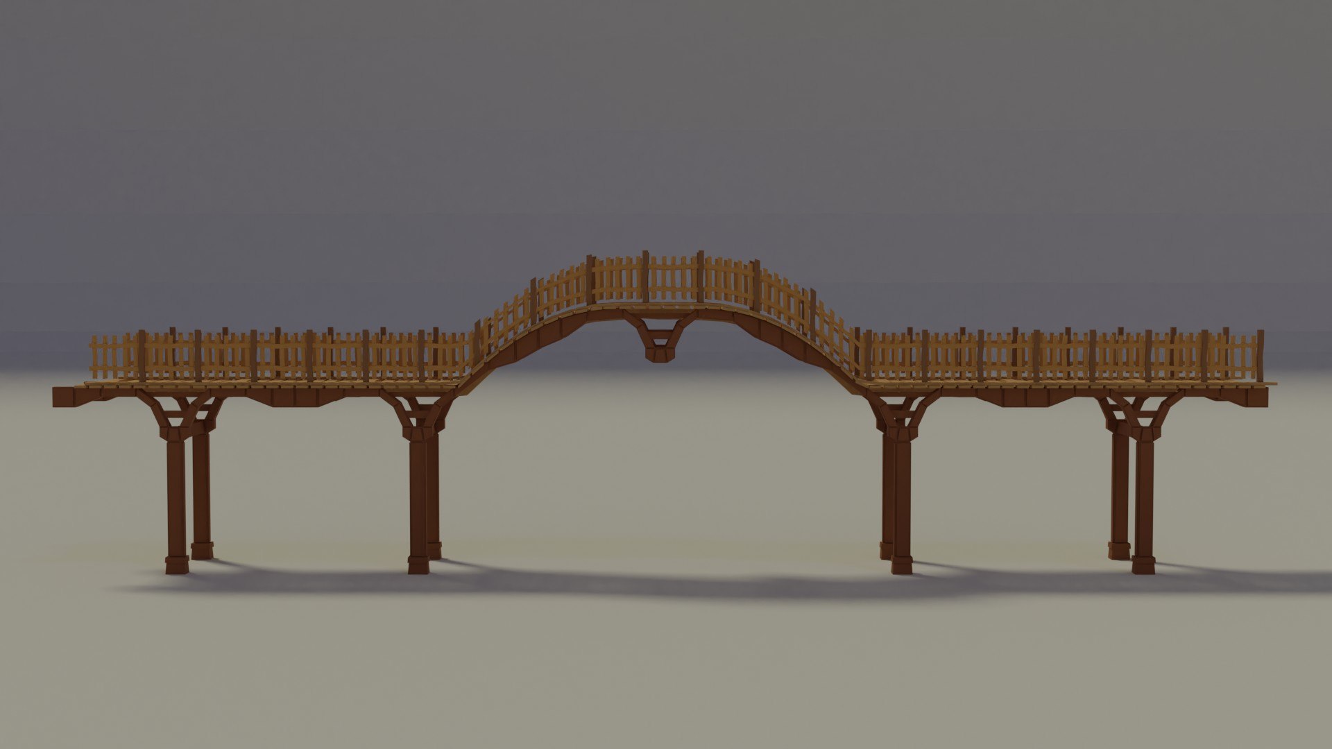 Low Poly Wooden Bridge 3D Model - TurboSquid 1939215