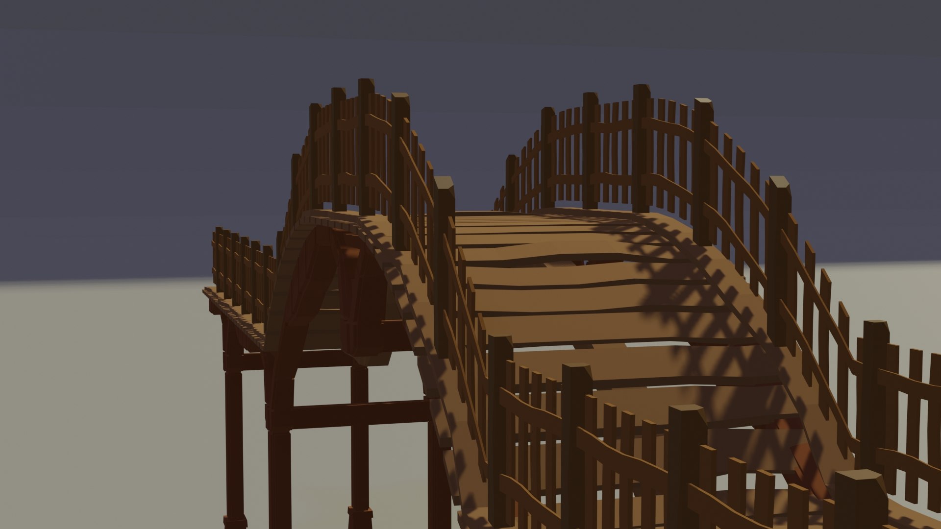 Low Poly Wooden Bridge 3D Model - TurboSquid 1939215
