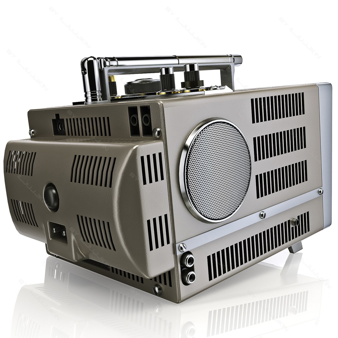 retro portable tv singer 3d model