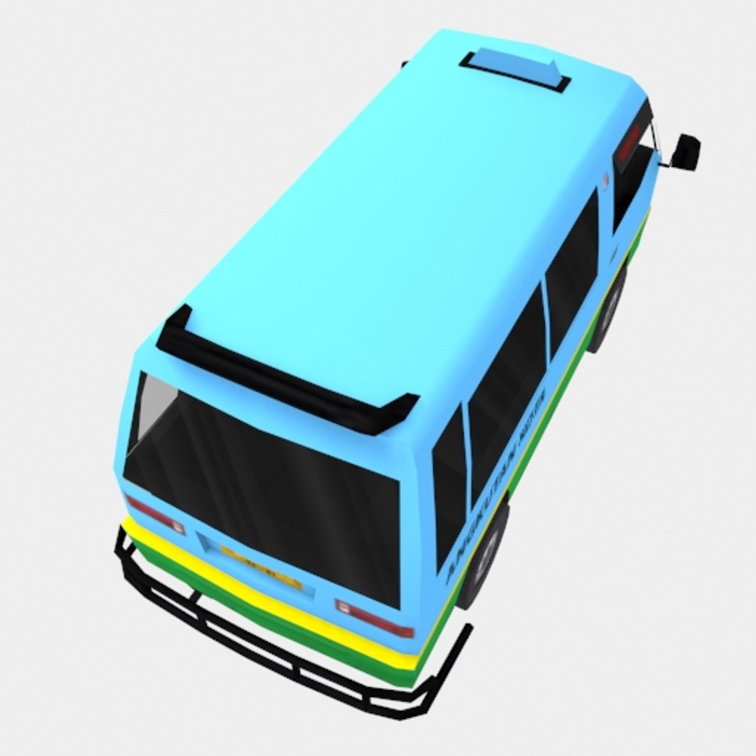 3D Model Angkot City Transport Vehicle - TurboSquid 1448503