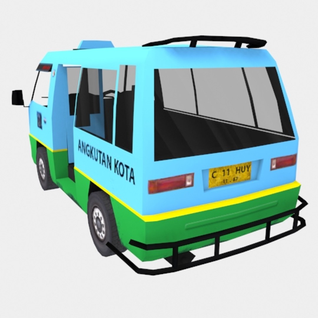 3D Model Angkot City Transport Vehicle - TurboSquid 1448503