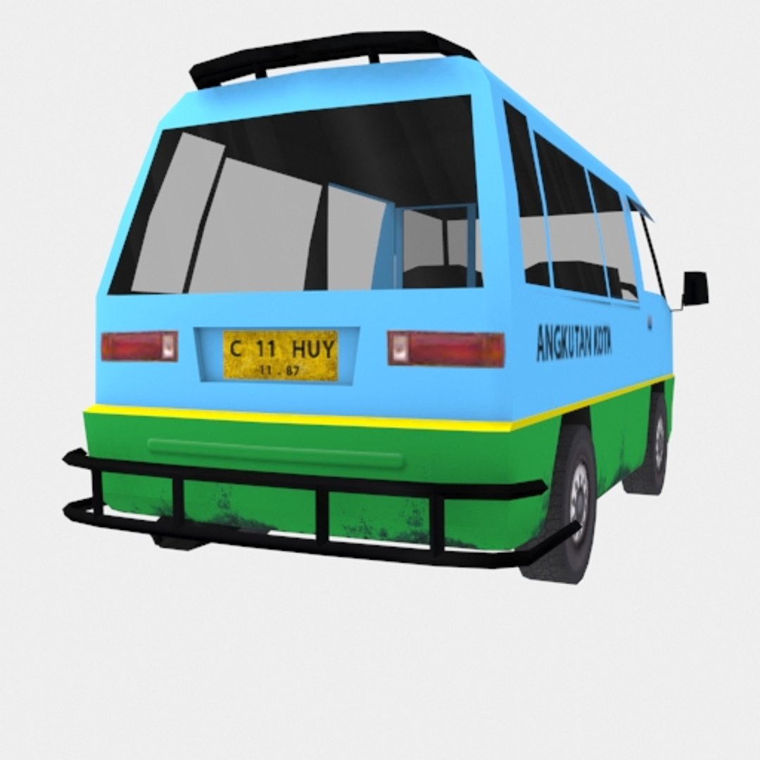 3D Model Angkot City Transport Vehicle - TurboSquid 1448503