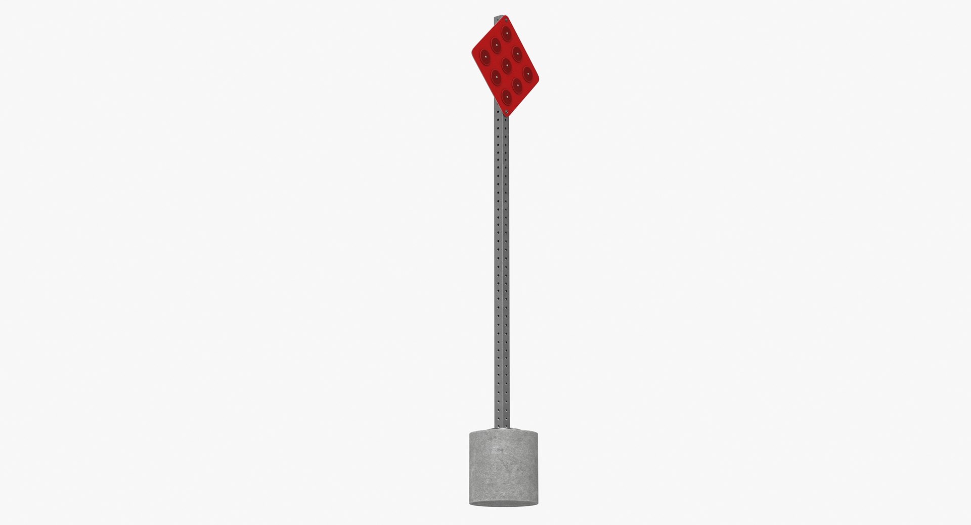 3D End Of Road Object Marker Red And Yellow Model - TurboSquid 1919503