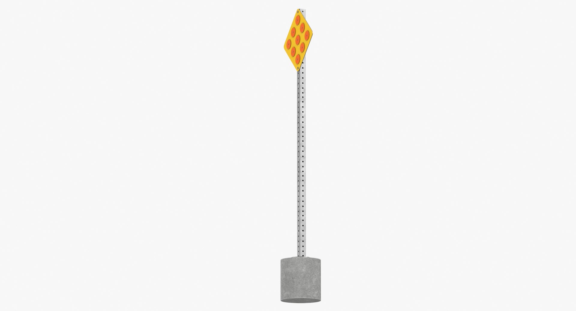 3D End Of Road Object Marker Red And Yellow Model - TurboSquid 1919503