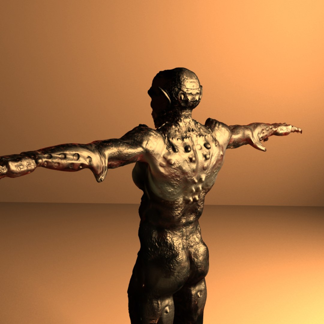 samurai monster creature 3d obj