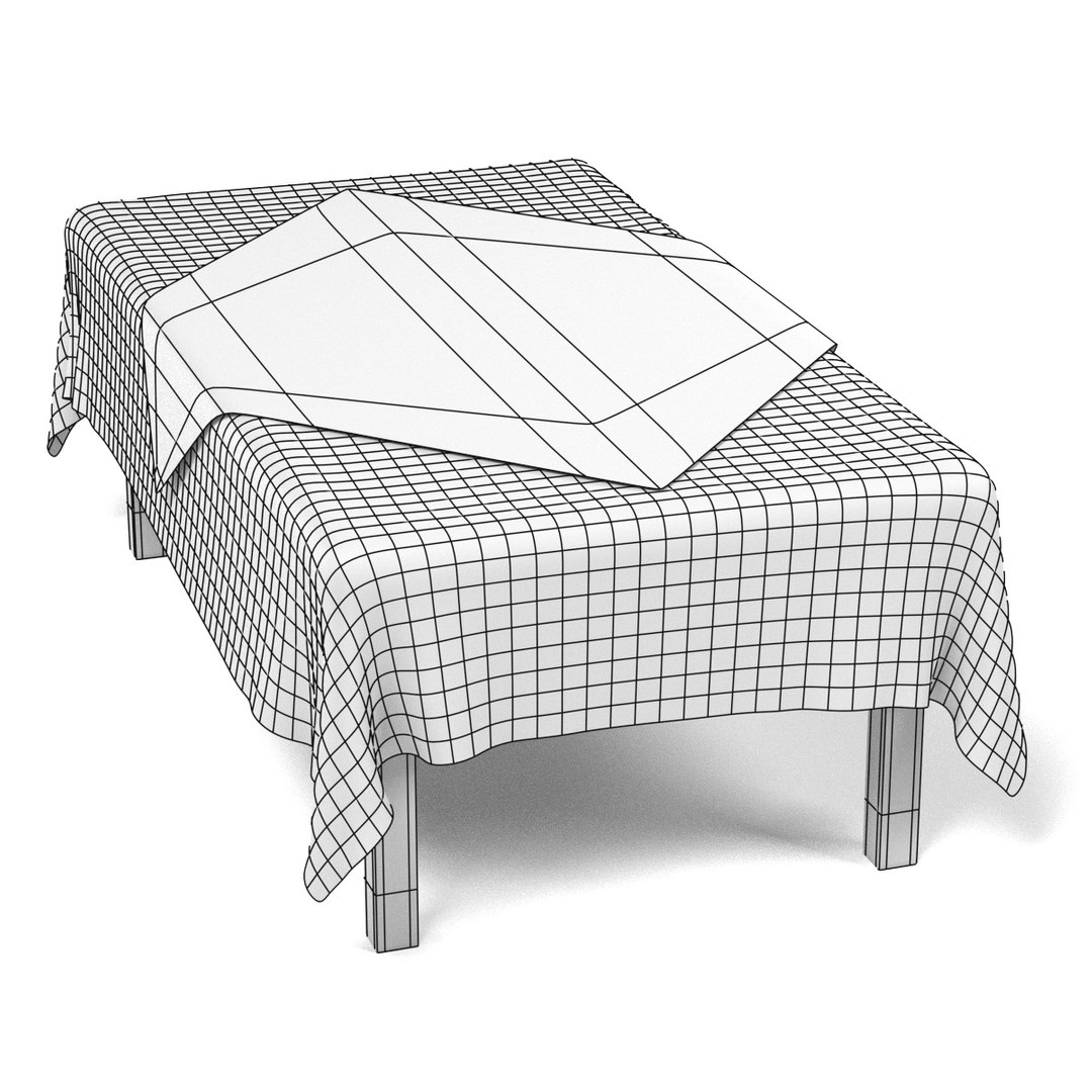 3d 3ds Tables Tableclothes Rectangular