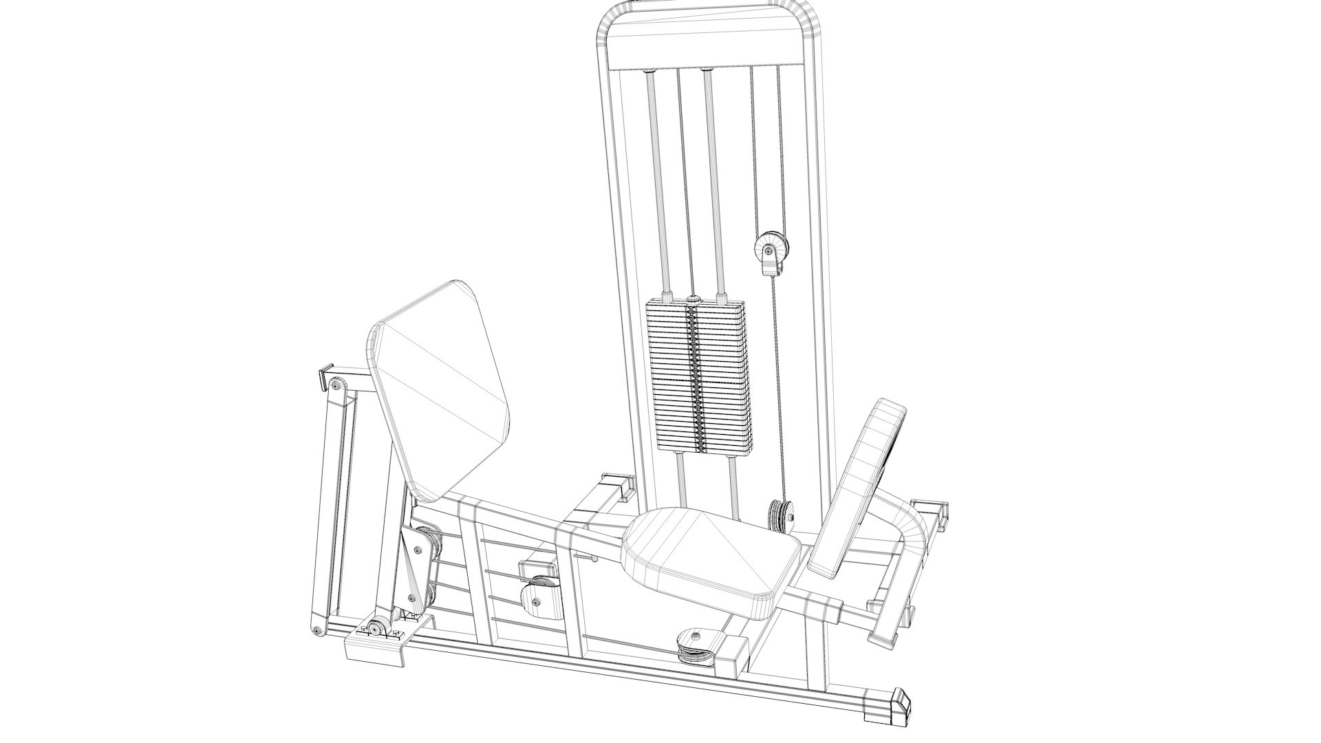 3D Model GYM Leg Press Machine - TurboSquid 2293575