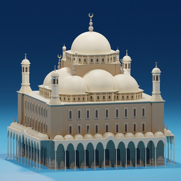 modelo 3d Mezquita de dibujos animados de Muhammad Ali - TurboSquid 2117451