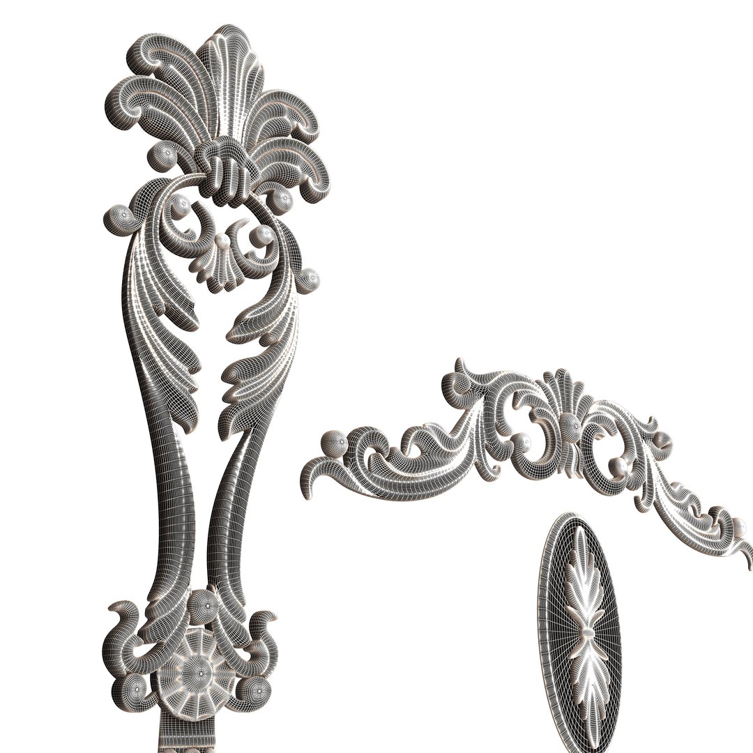 3D Carved Plaster Molding Decoration 026 Model - TurboSquid 1977404