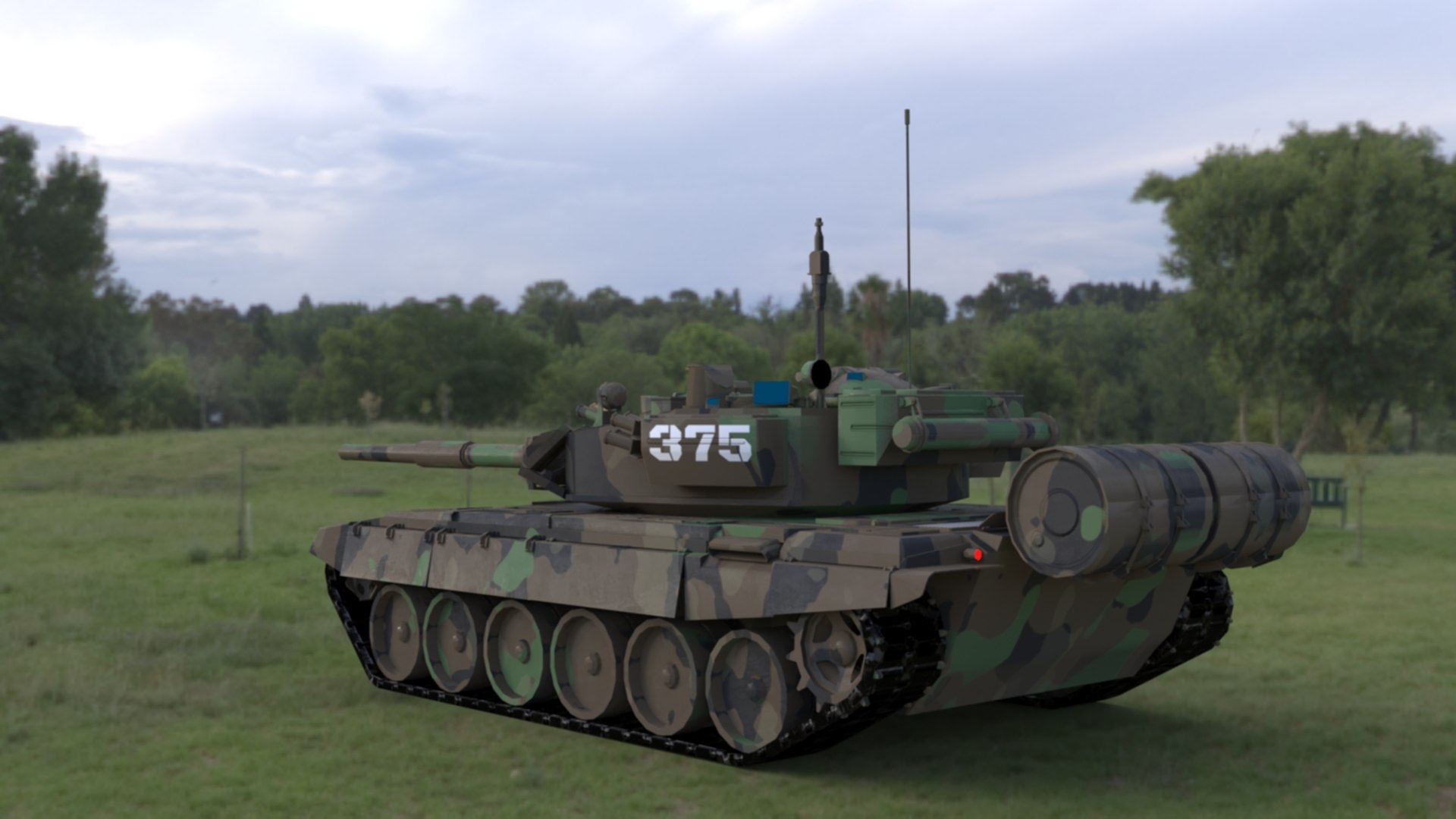 3D Model Camouflaged T90A Main Battle Tank 3D Model - TurboSquid 2126232