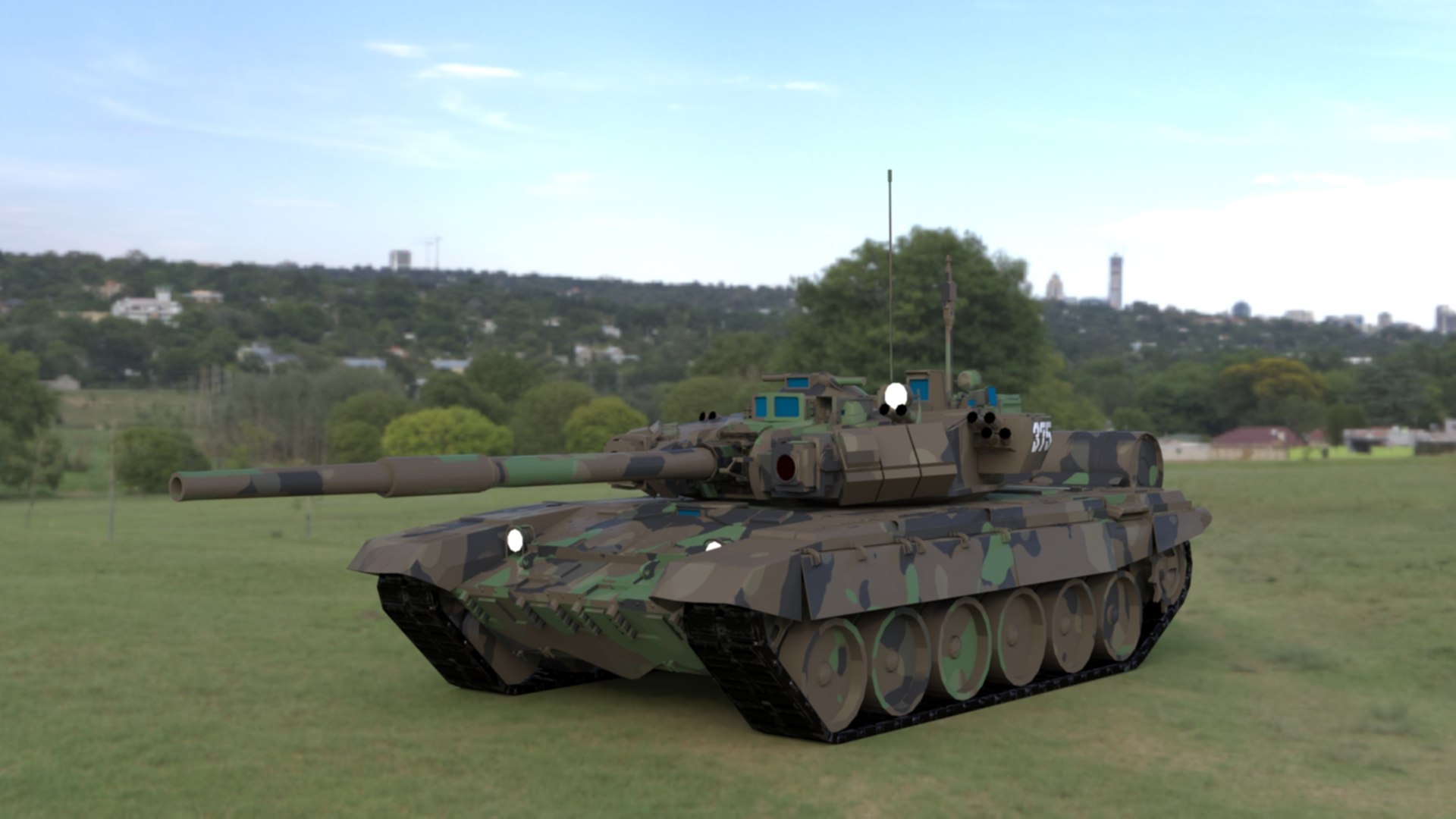 3D Model Camouflaged T90A Main Battle Tank 3D Model - TurboSquid 2126232