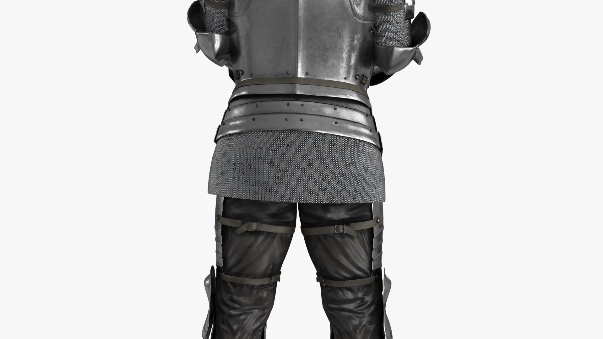 3D Medieval Knight Gothic Plate Armor Kit With Two-Handed Sword Rigged ...