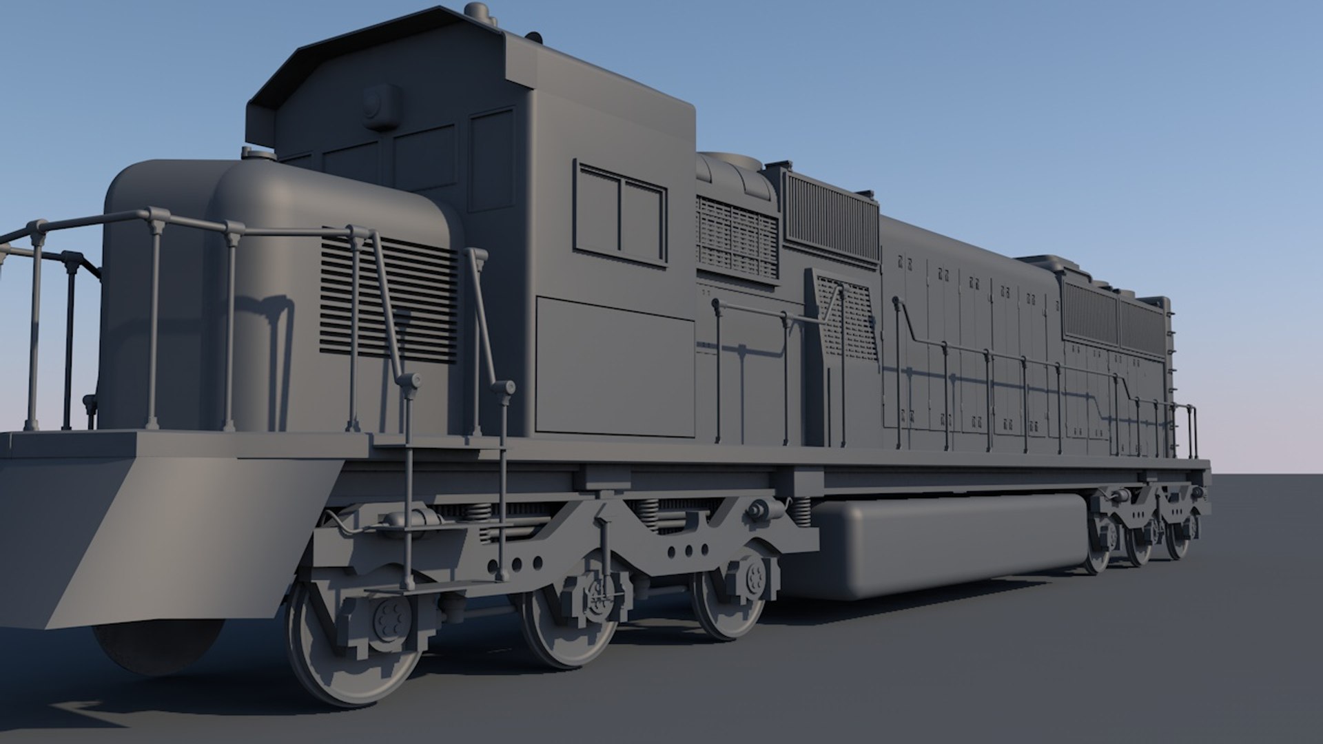 Diesel Locomotive 3d Model