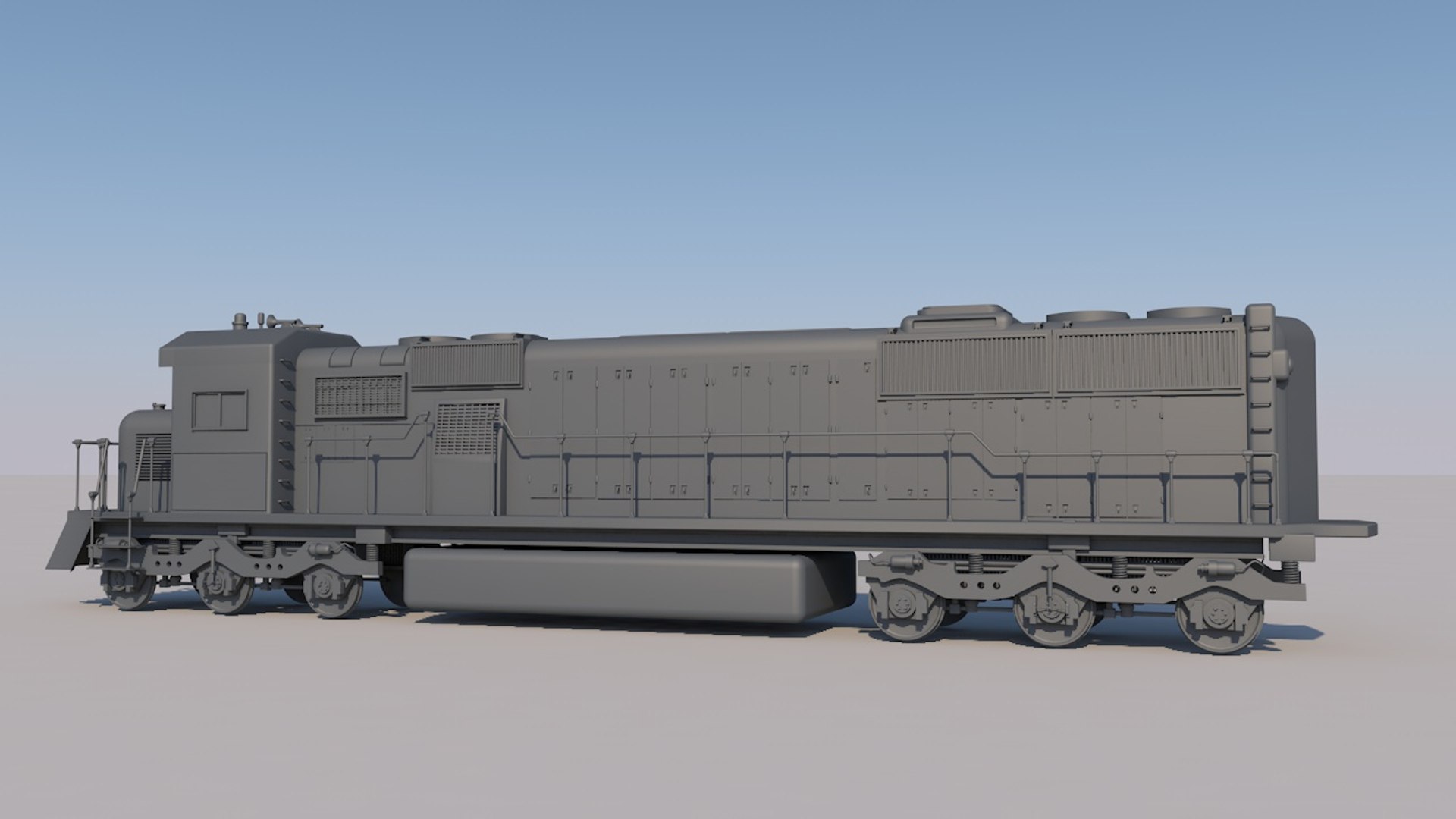 Diesel Locomotive 3d Model