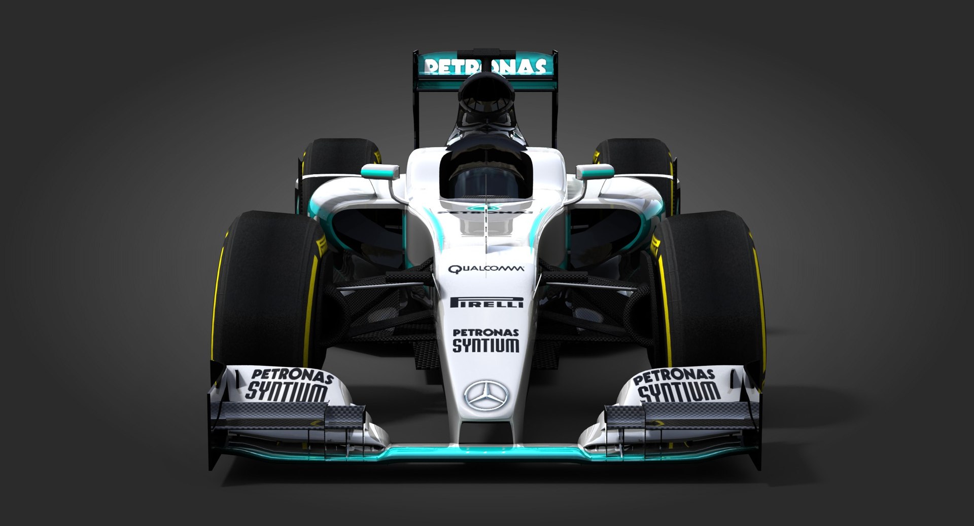 3d Mercedes F1 W07 Hybrid Model