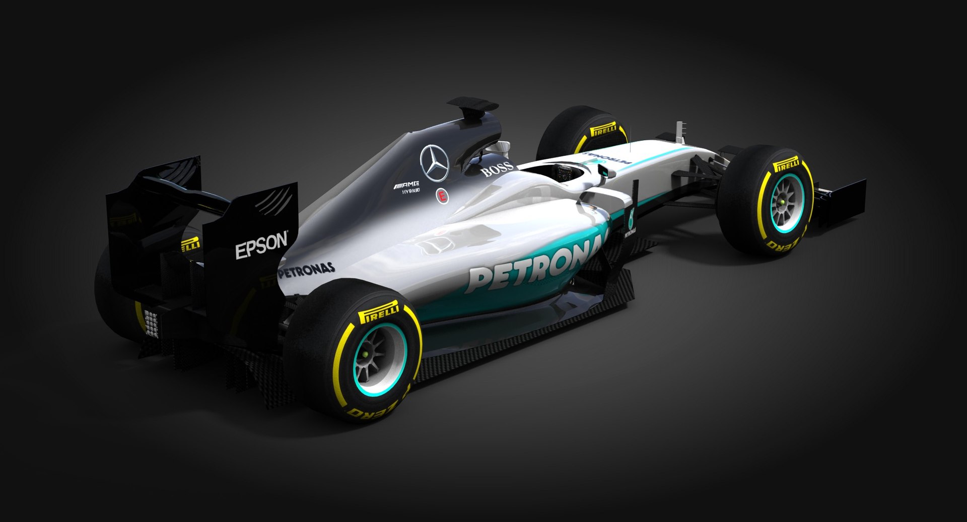 3d Mercedes F1 W07 Hybrid Model