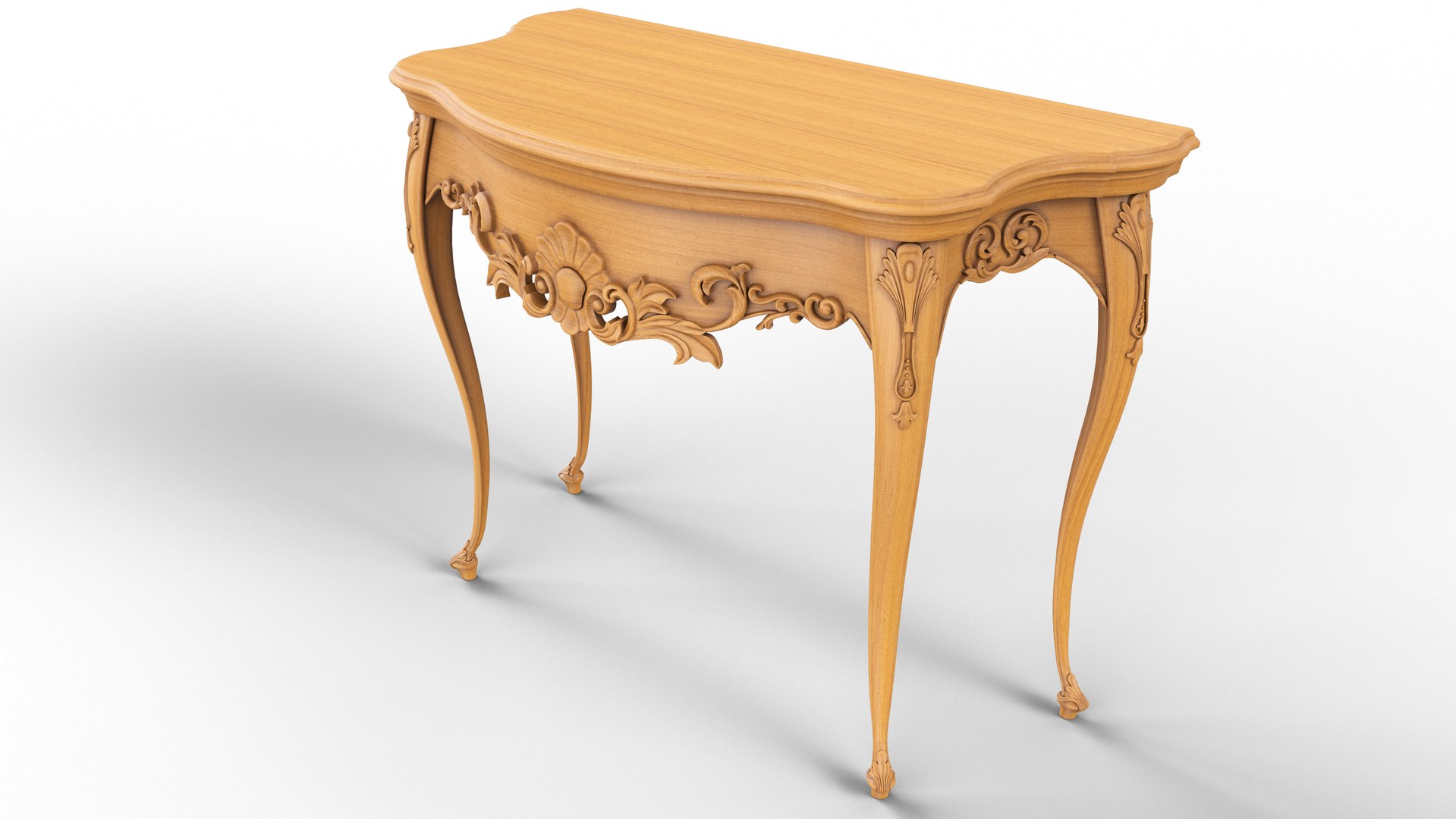 3D model Wooden classic console table 0103 - TurboSquid 1904571