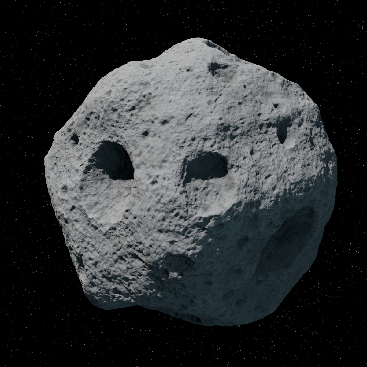 3d asteroid meteoroid rock