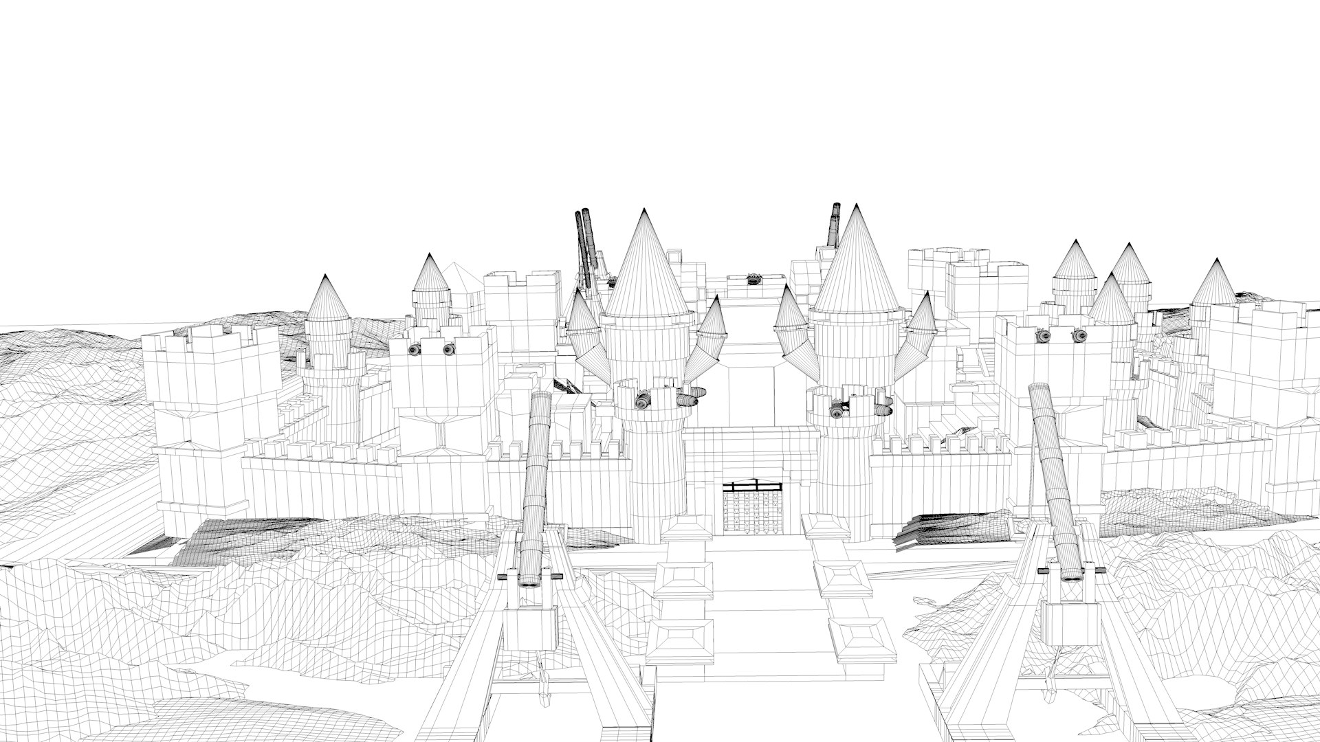 3D Medieval Period Invincible Castle - TurboSquid 2086085