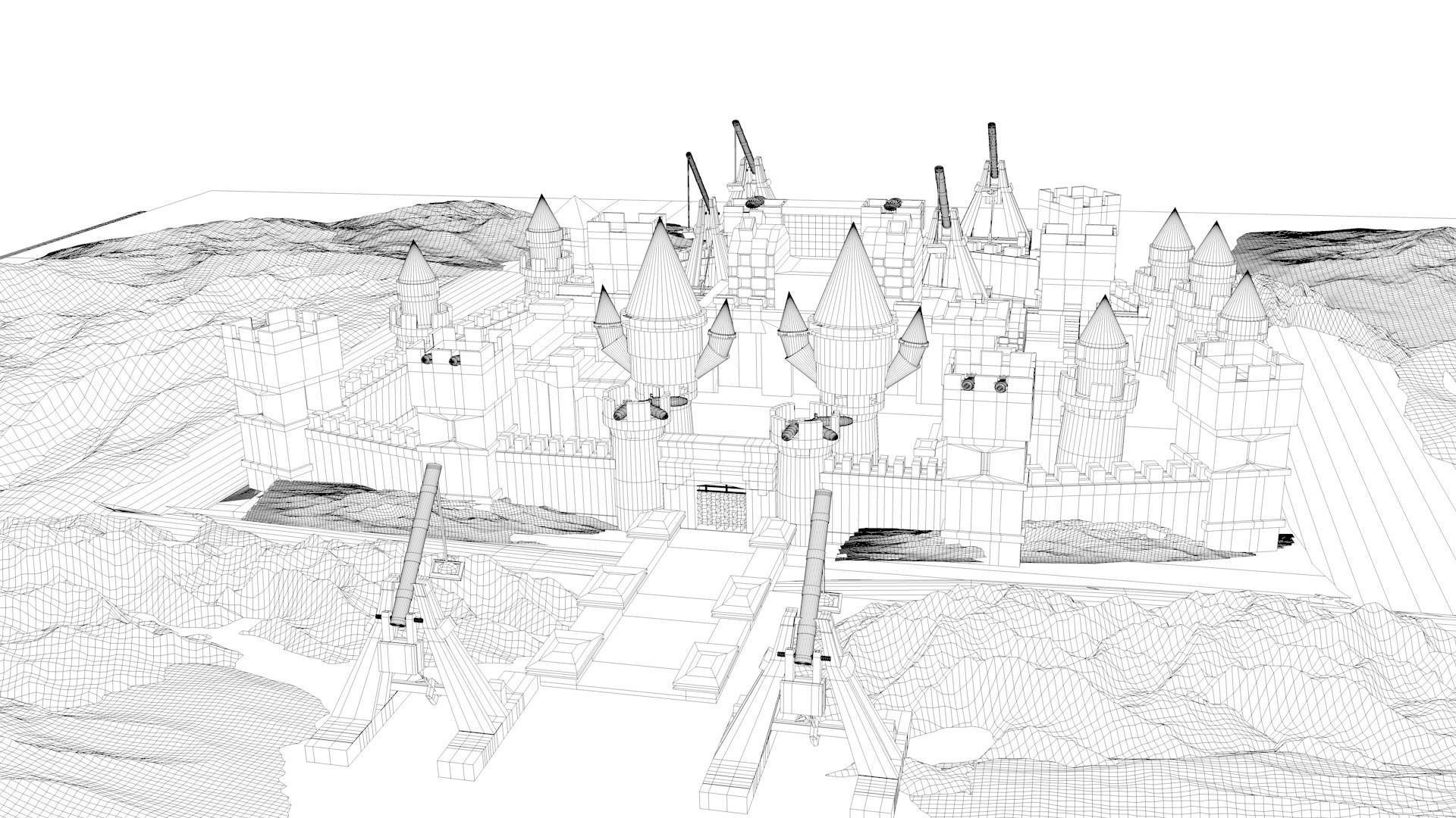3D Medieval Period Invincible Castle - TurboSquid 2086085