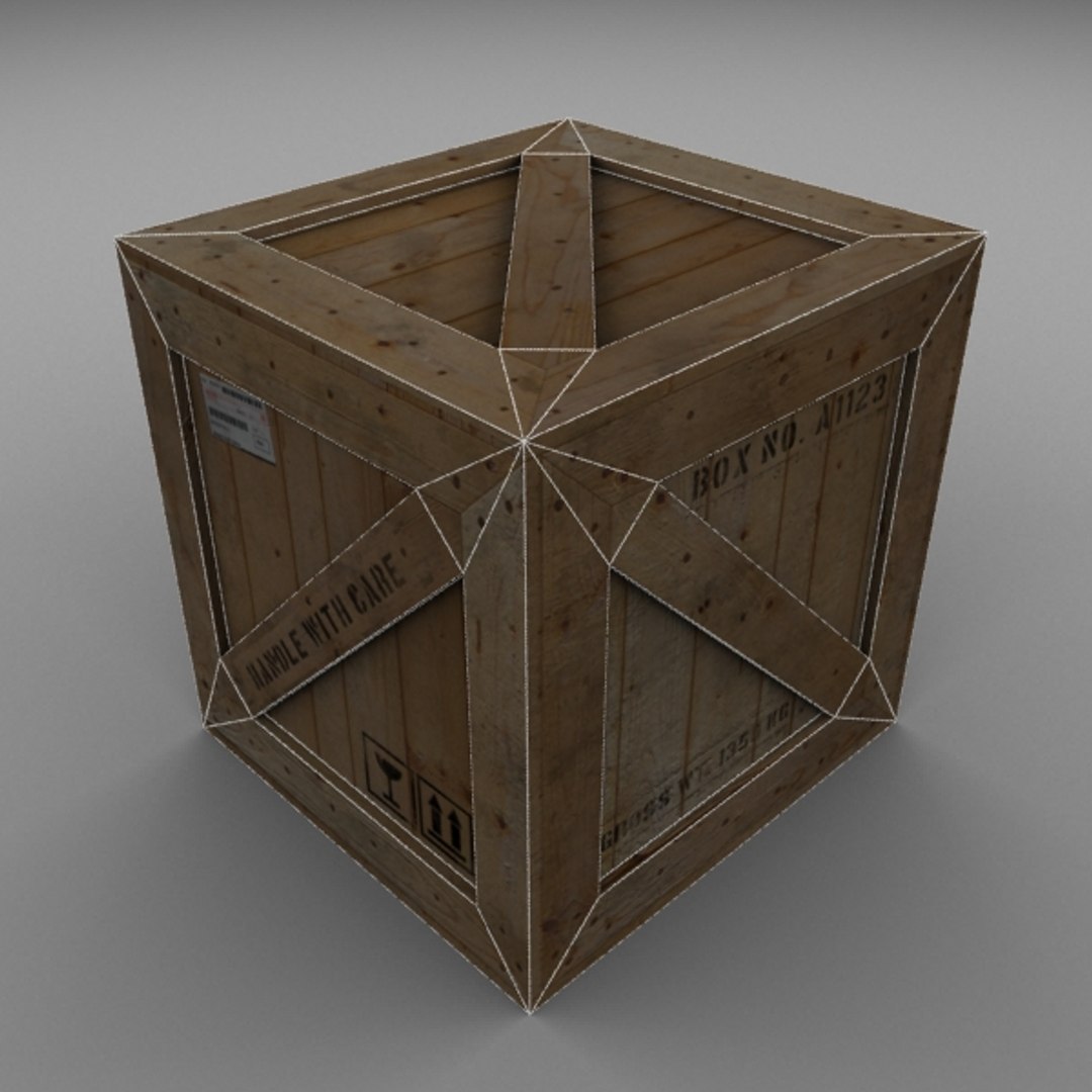 wood carton 3d max