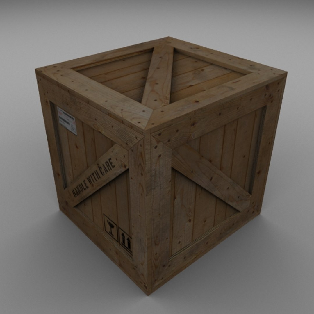 wood carton 3d max