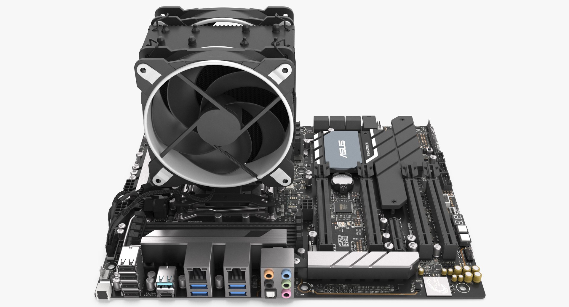 3D asus motherboard cpu model - TurboSquid 1424071