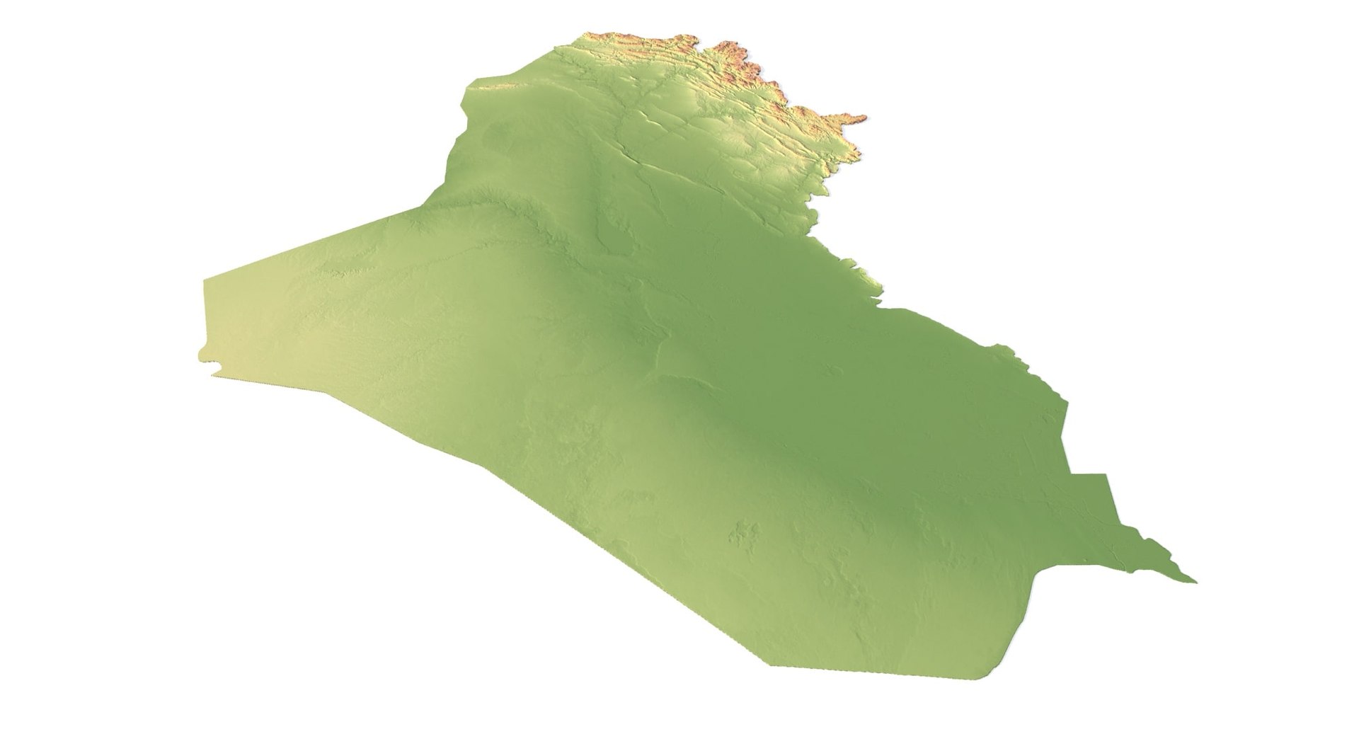 Iraq Terrain 3D Map 3D model - TurboSquid 2095106