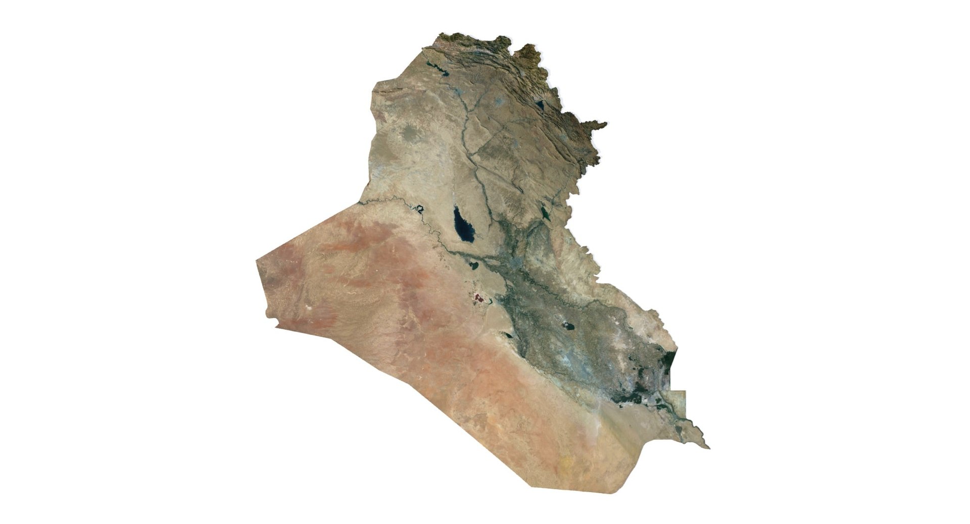 Iraq Terrain 3D Map 3D model - TurboSquid 2095106