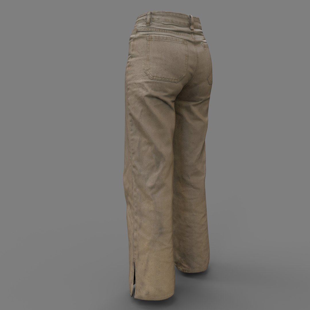 Tan Jeans Pants Scan 3D Model - TurboSquid 2218976