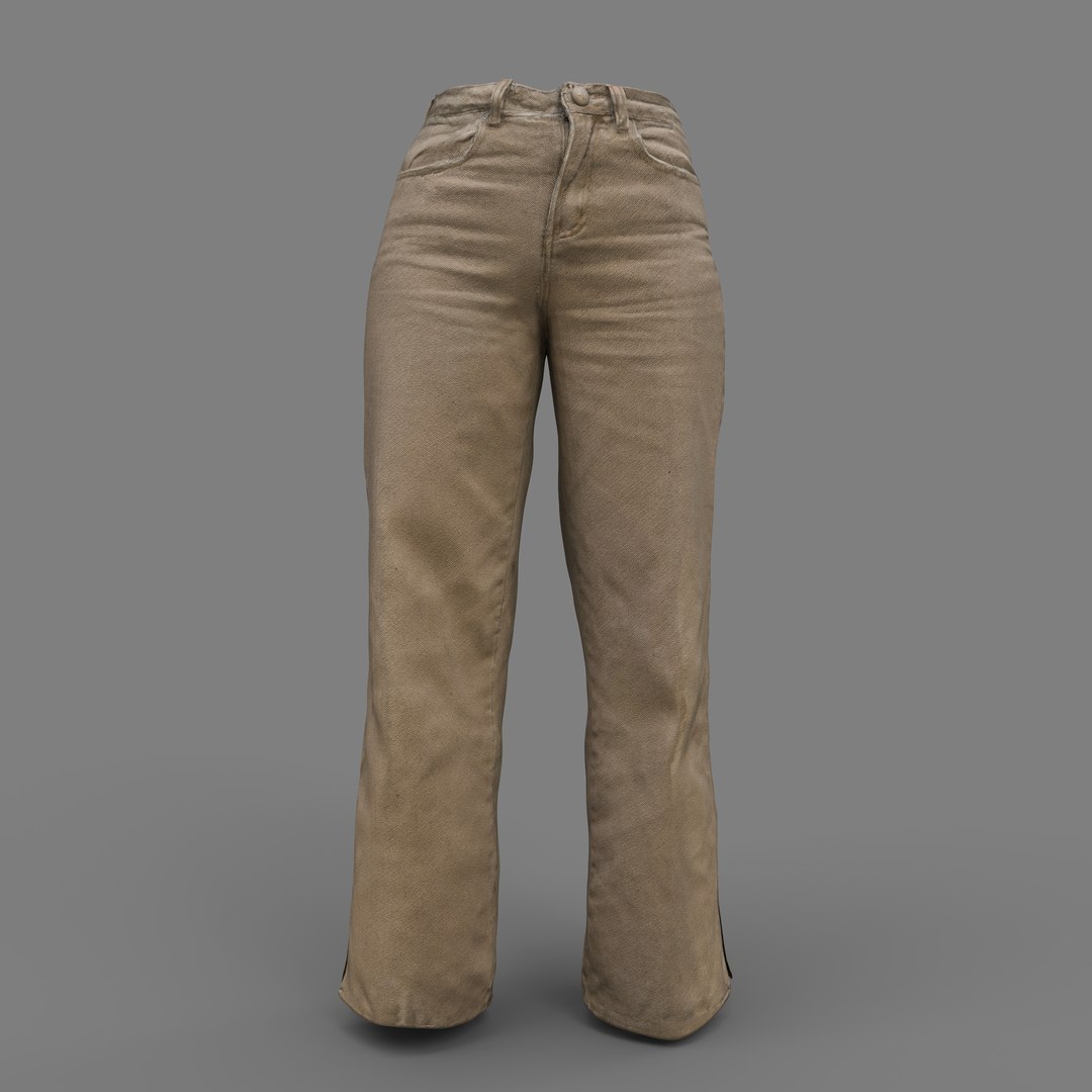 Tan Jeans Pants Scan 3D Model - TurboSquid 2218976