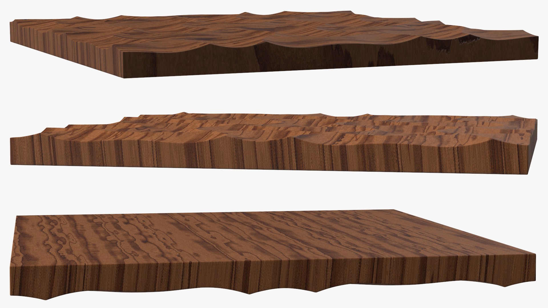 3D Model 3D Wall Panel Wave Wood - TurboSquid 1907993