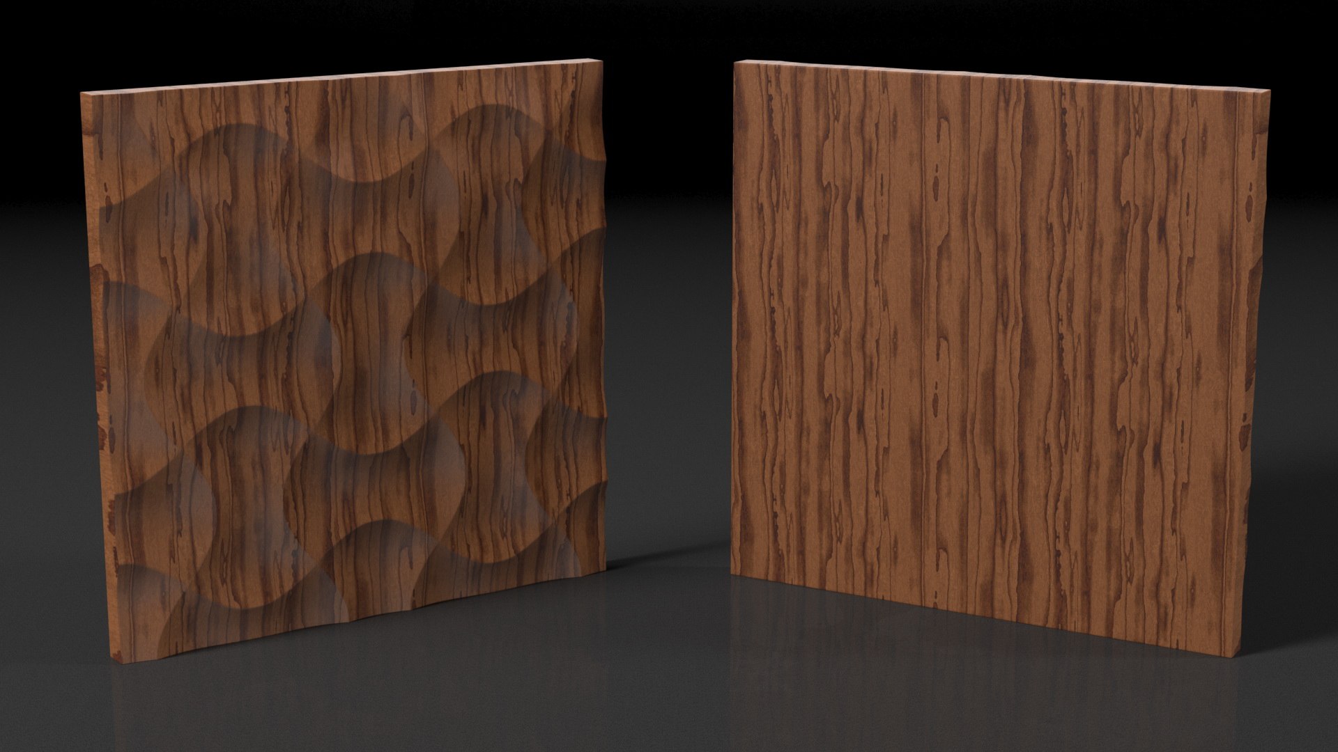 3D Model 3D Wall Panel Wave Wood - TurboSquid 1907993