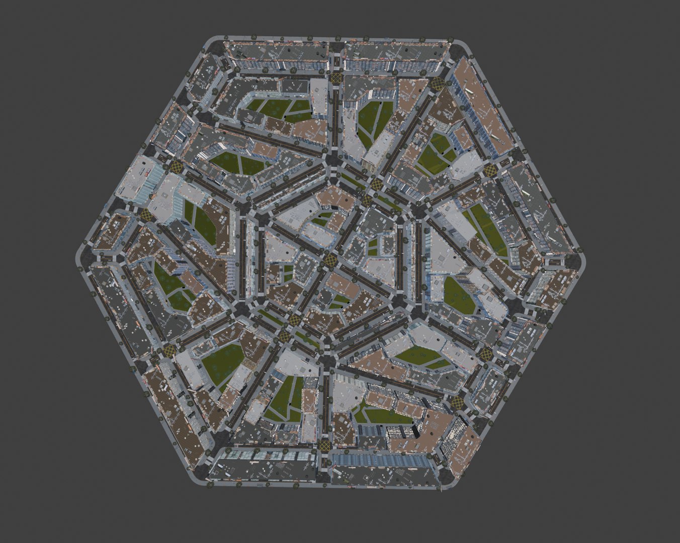 3D Hexagon City Endless Run 3D Model - TurboSquid 2367018