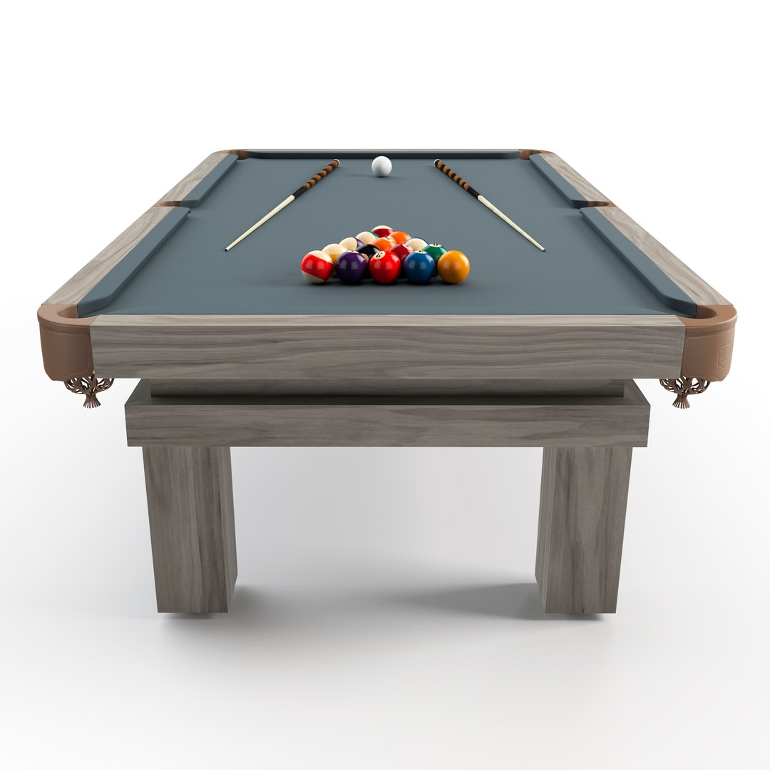 Rustic Pool Table Model - TurboSquid 1910640