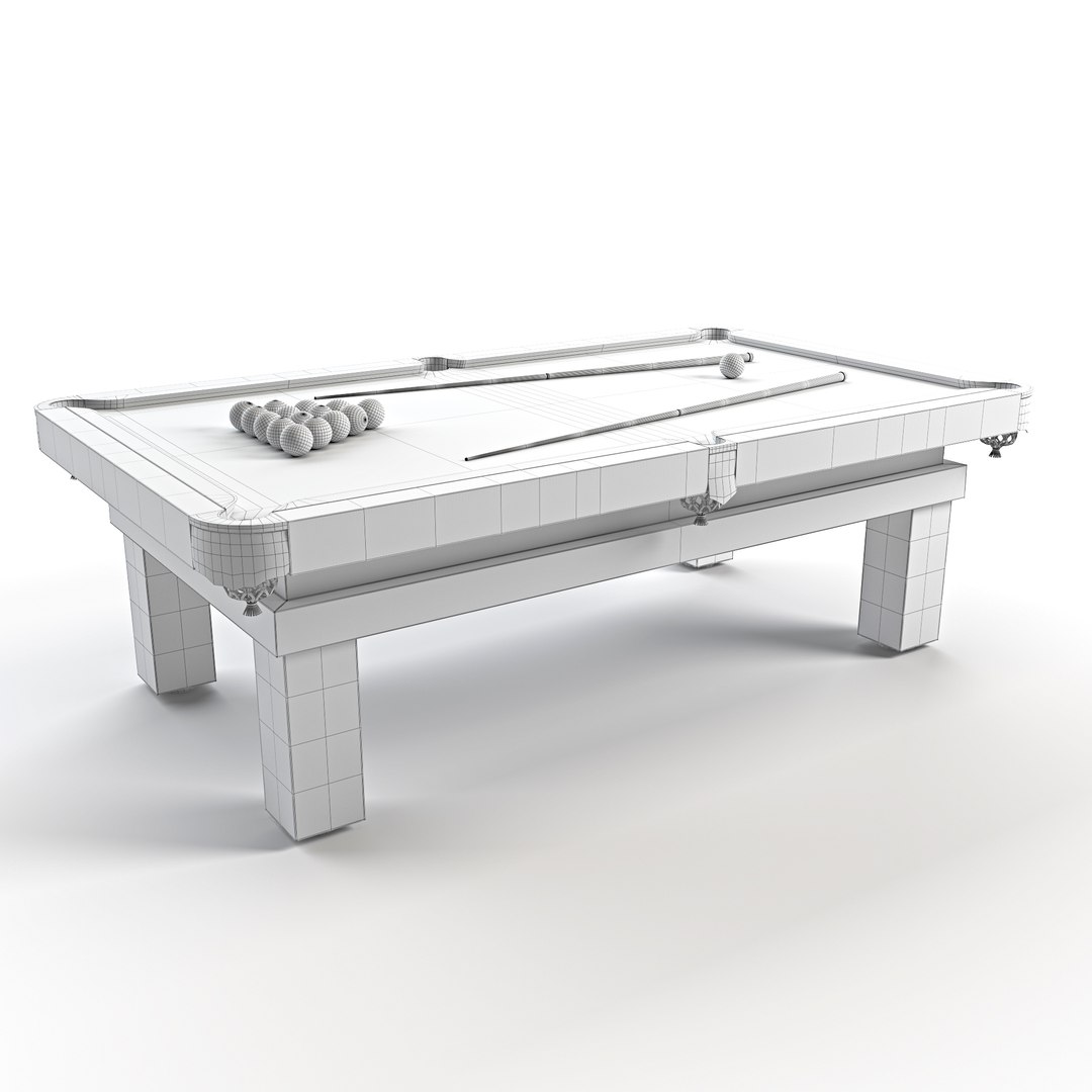 Rustic Pool Table Model - TurboSquid 1910640