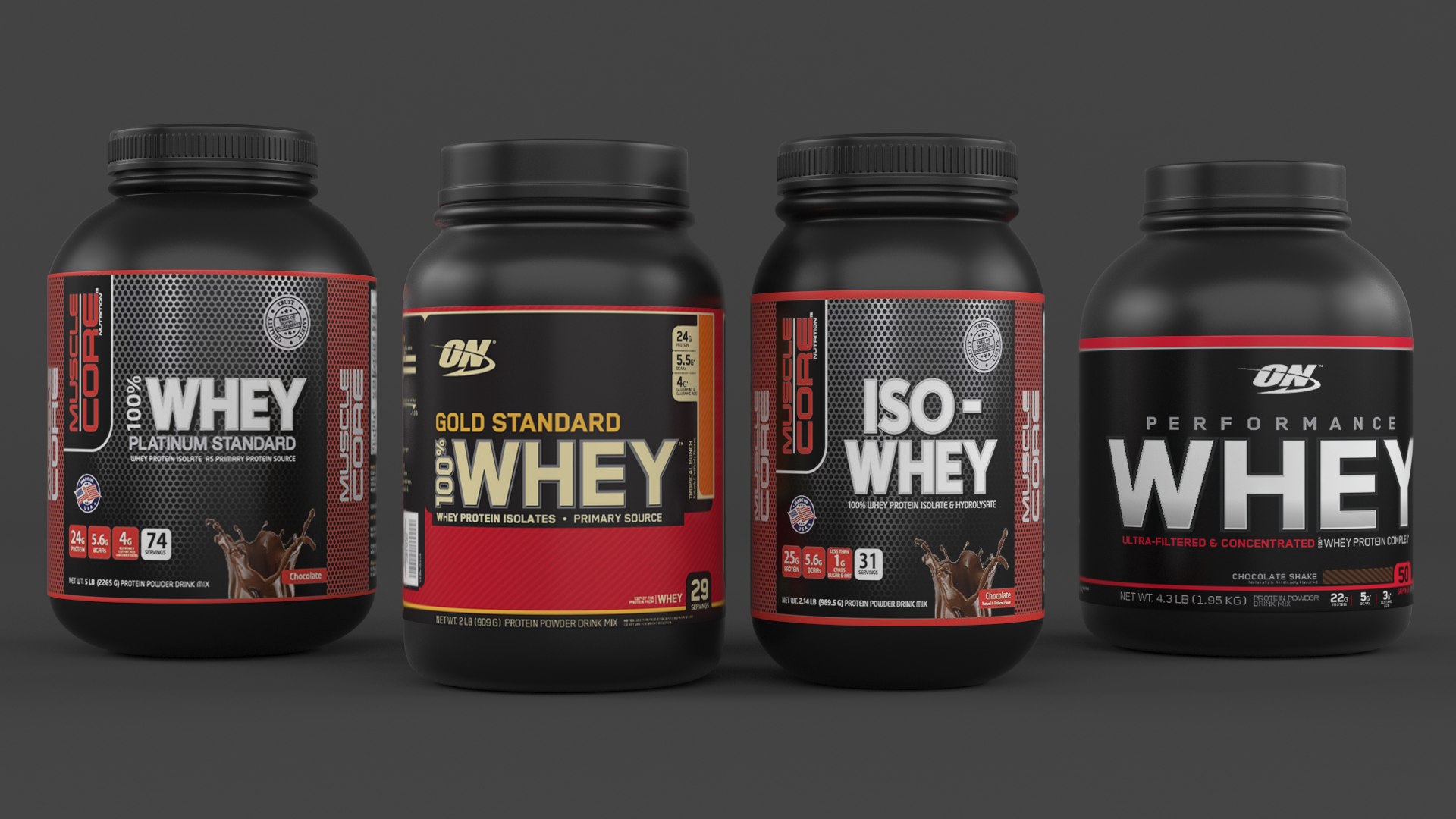 3D Protein Powder Collection Model - TurboSquid 2222210