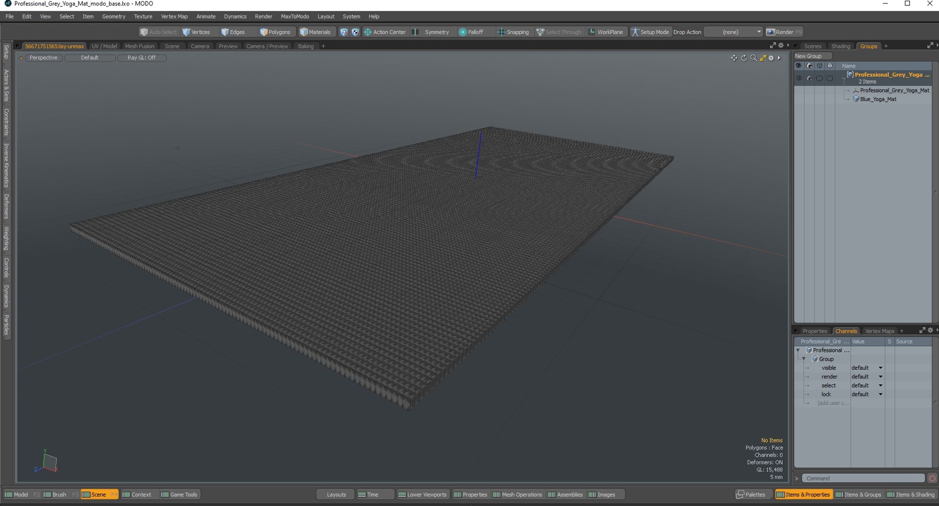 Professional Grey Yoga Mat 3D Model - TurboSquid 2142616