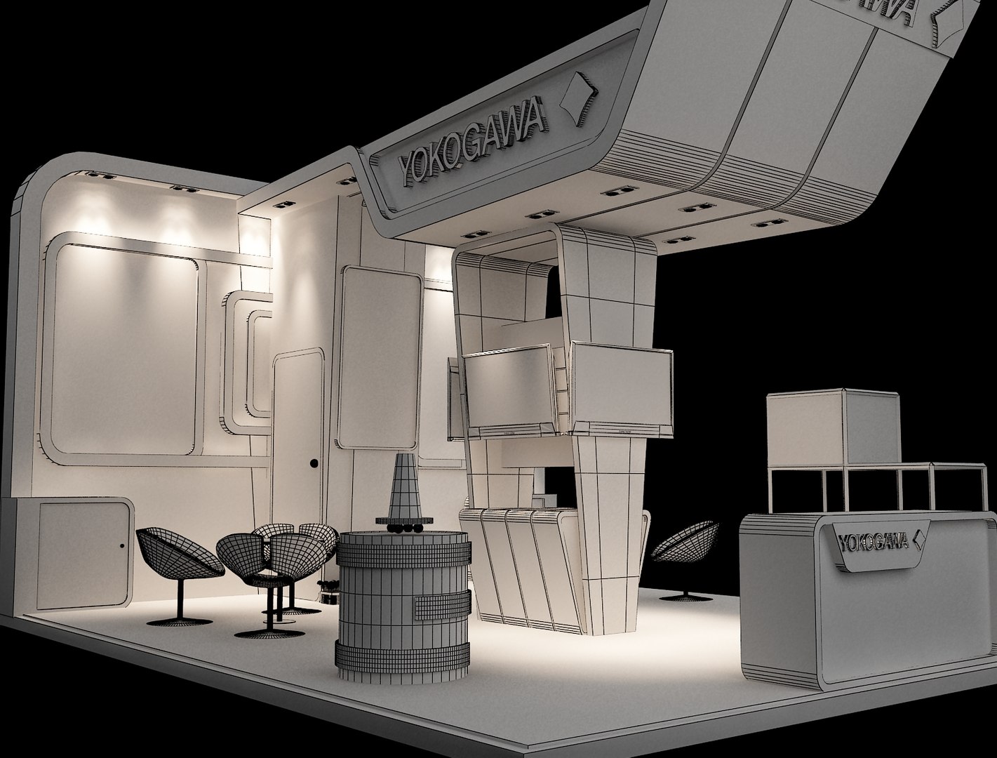 3D Stand Exhibition Booth Model - TurboSquid 1546681
